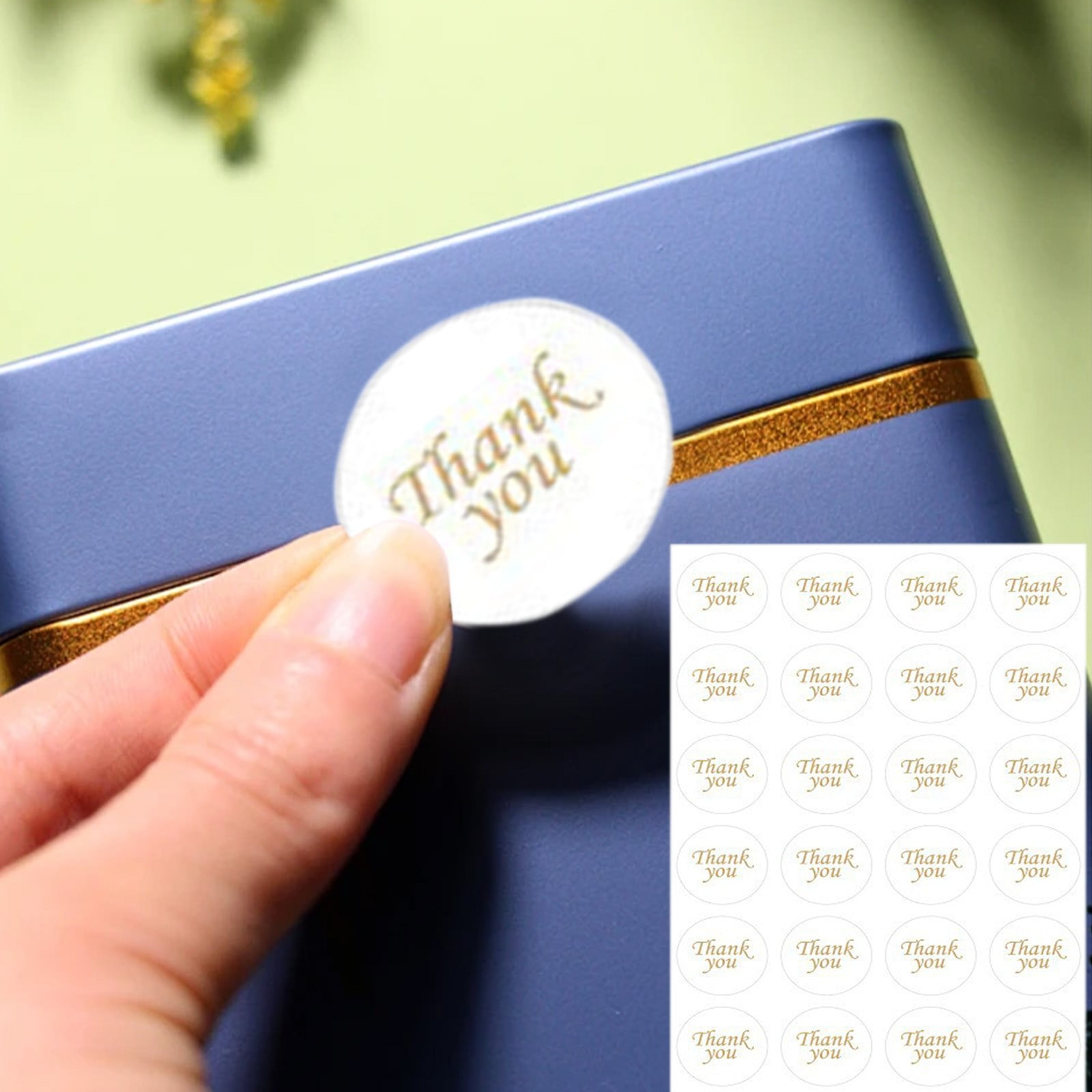 yilyih Thank You Stickers for Packaging Thank You Sticker Set Round ...