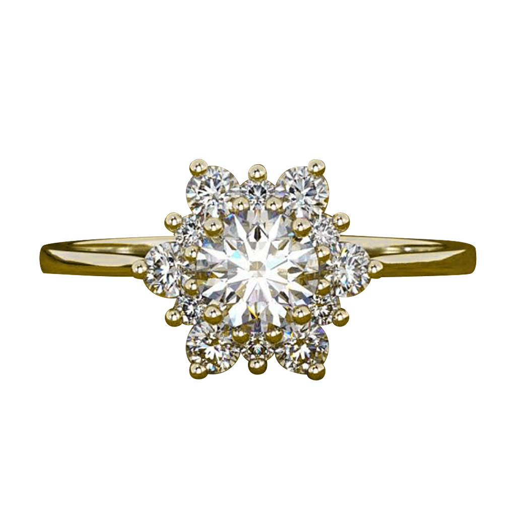 yinguo women's creative diamond snowflake zircon ring band jewelry gift ...