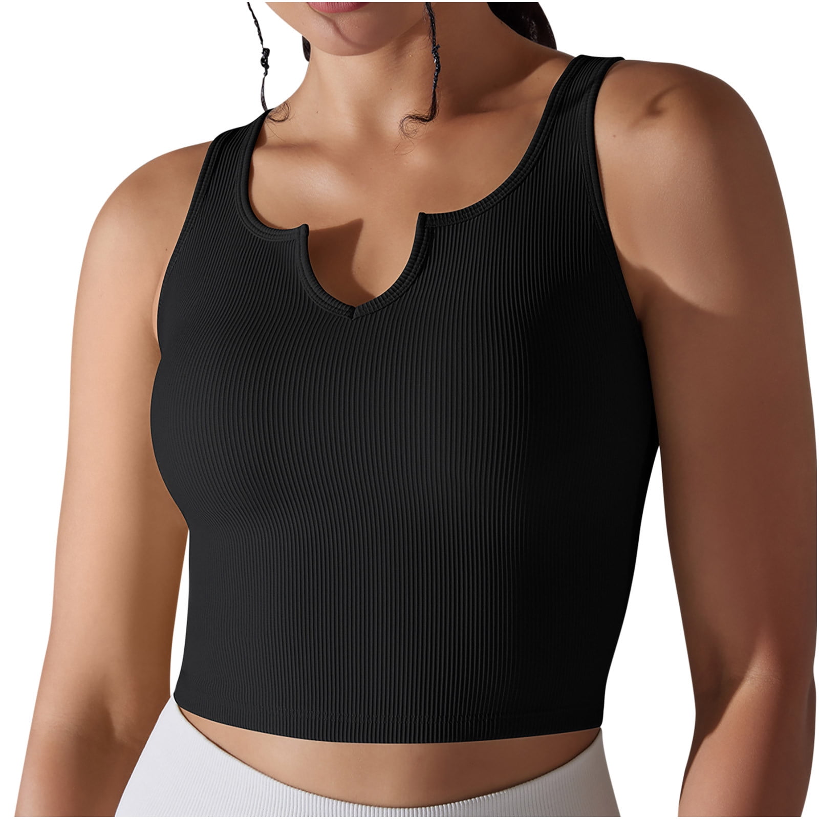 Ylioge Sports Bras For Women Removable Padded Wirefree Yoga Tank Tops
