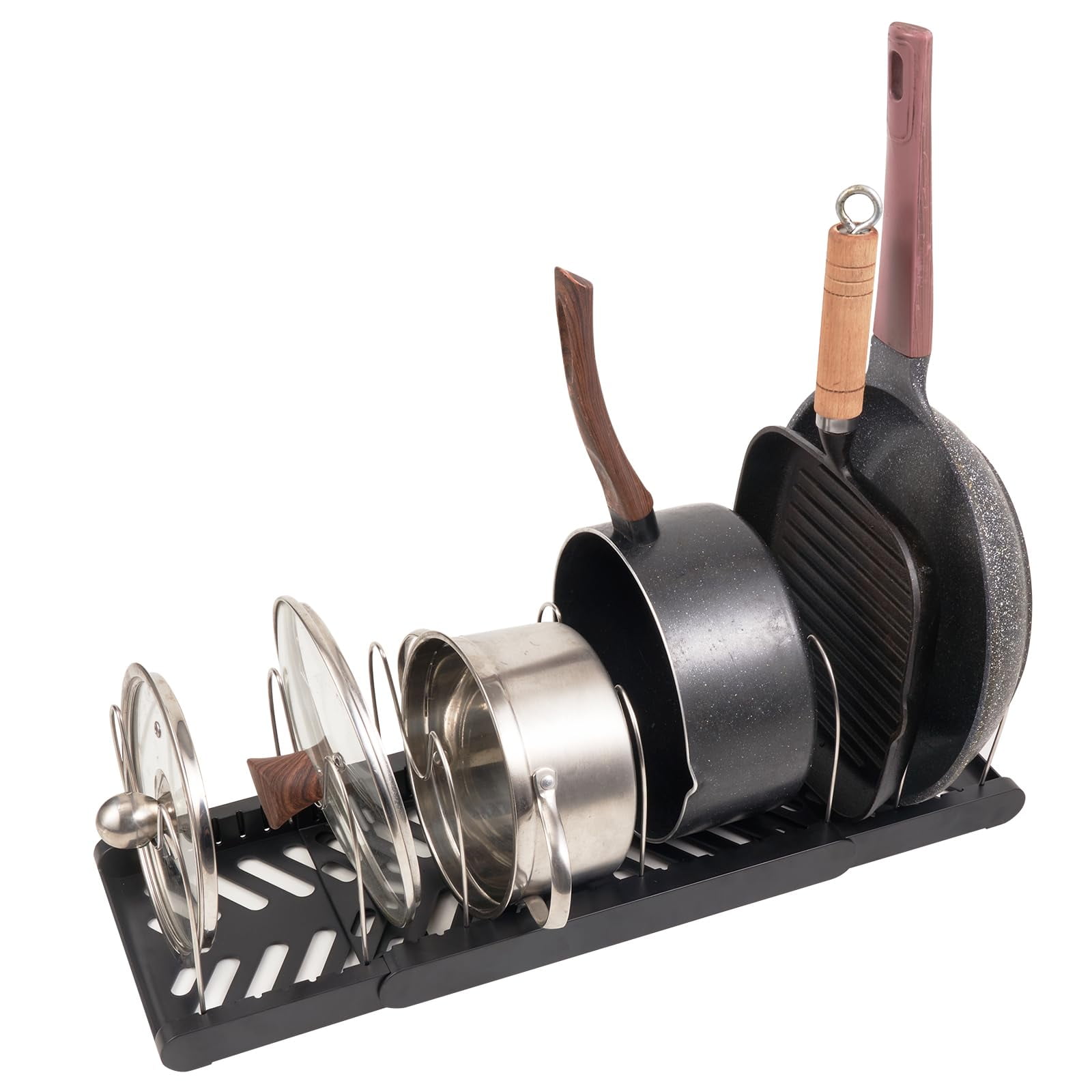 ylmijfe Expandable Pot and Pan Organizers Rack,Pot Lid racks,Pot holder ...