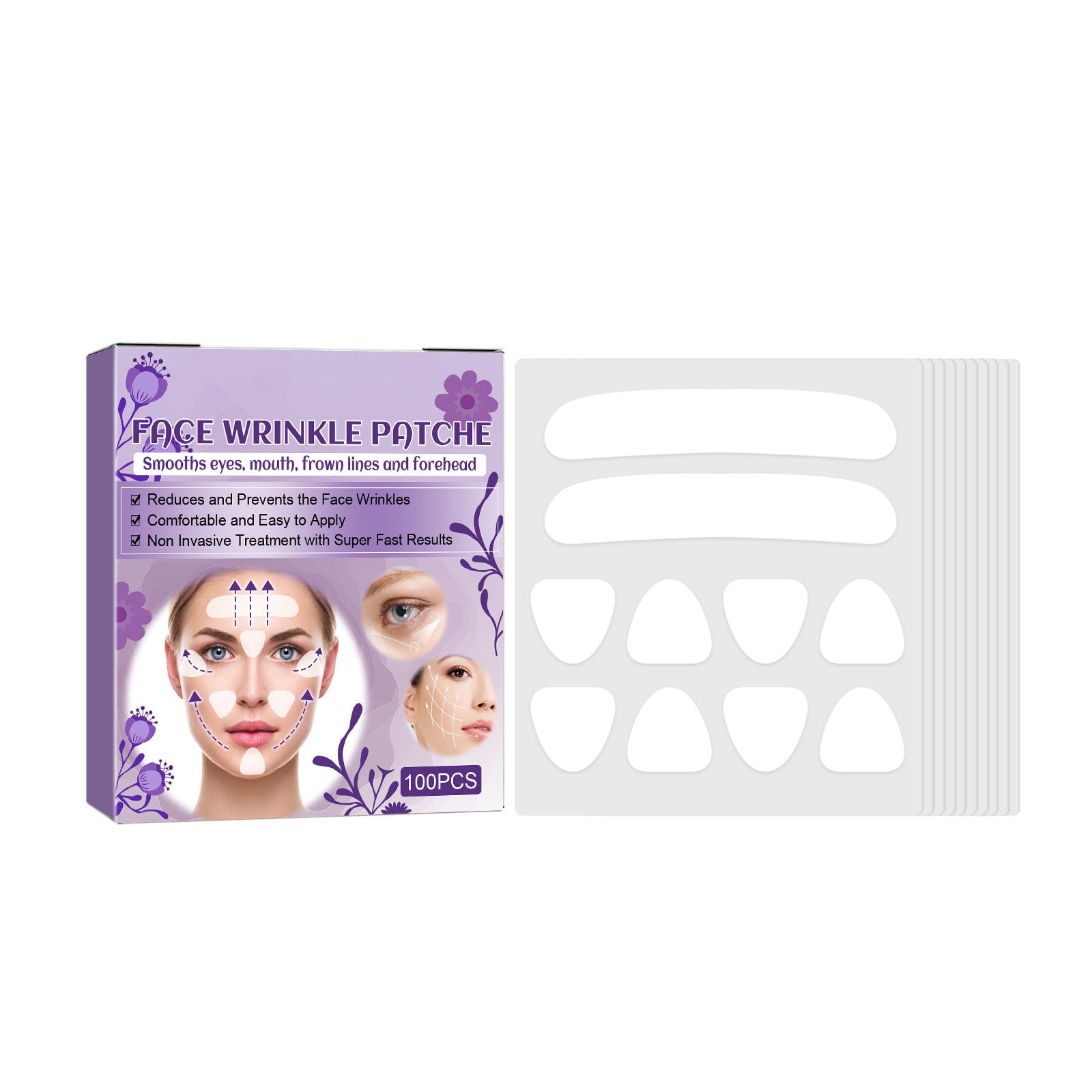 yocbz 100 Pcs Face Tape for Wrinkles Lasting Face Lift Tape Overnight ...