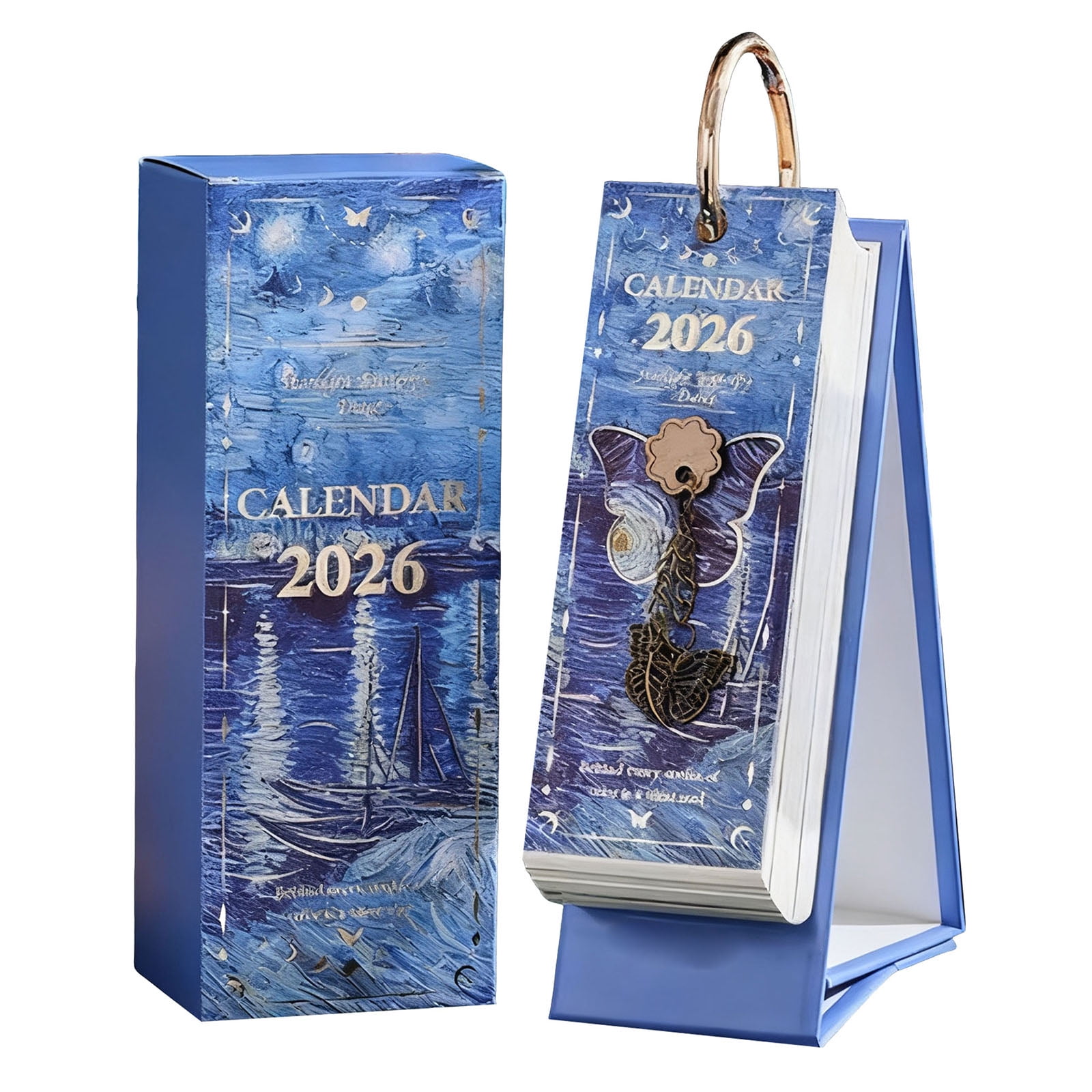 yocbz 2026 Vintage European Style Oil Painting Flip Calendar, Monthly ...