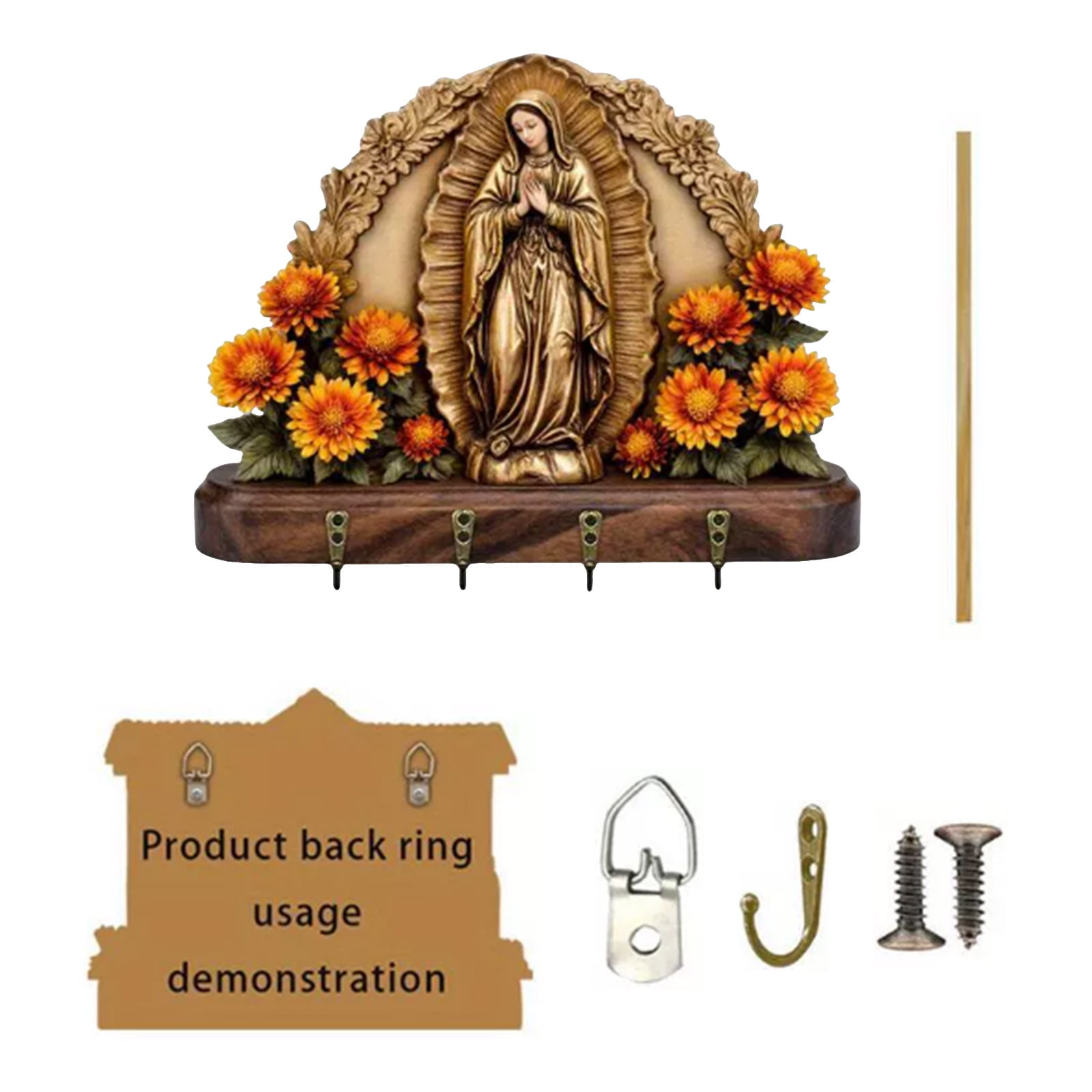 yocbz Mary Key Holder, Our Lady of Guadalupe Sacred Wall Key Holder, 2D ...