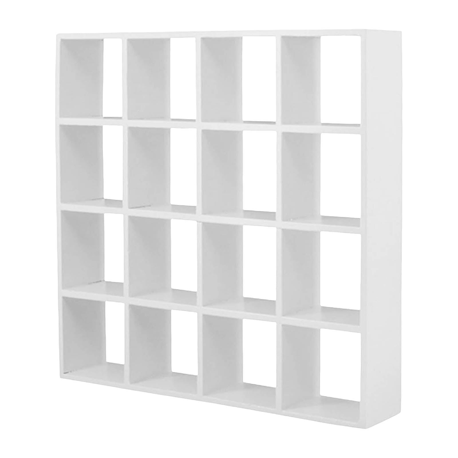 yocbz Miniature Furniture Wooden Storage Rack 16 Grid Shelves 1:12 ...