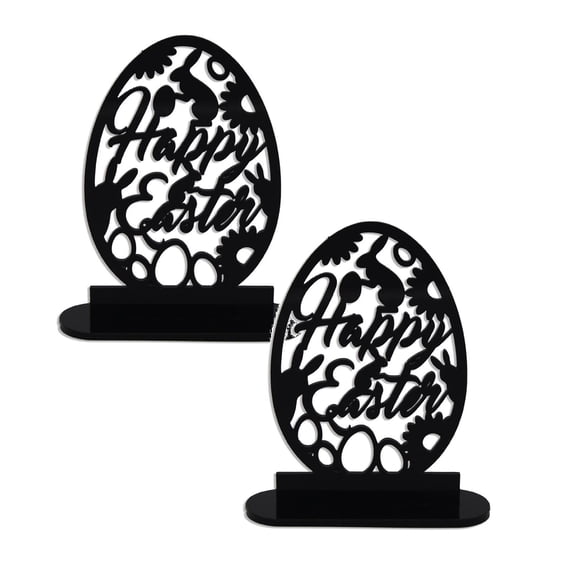yocbz Pack of 2 Acrylic Bunny Ornament for Easter Party Decoration ...