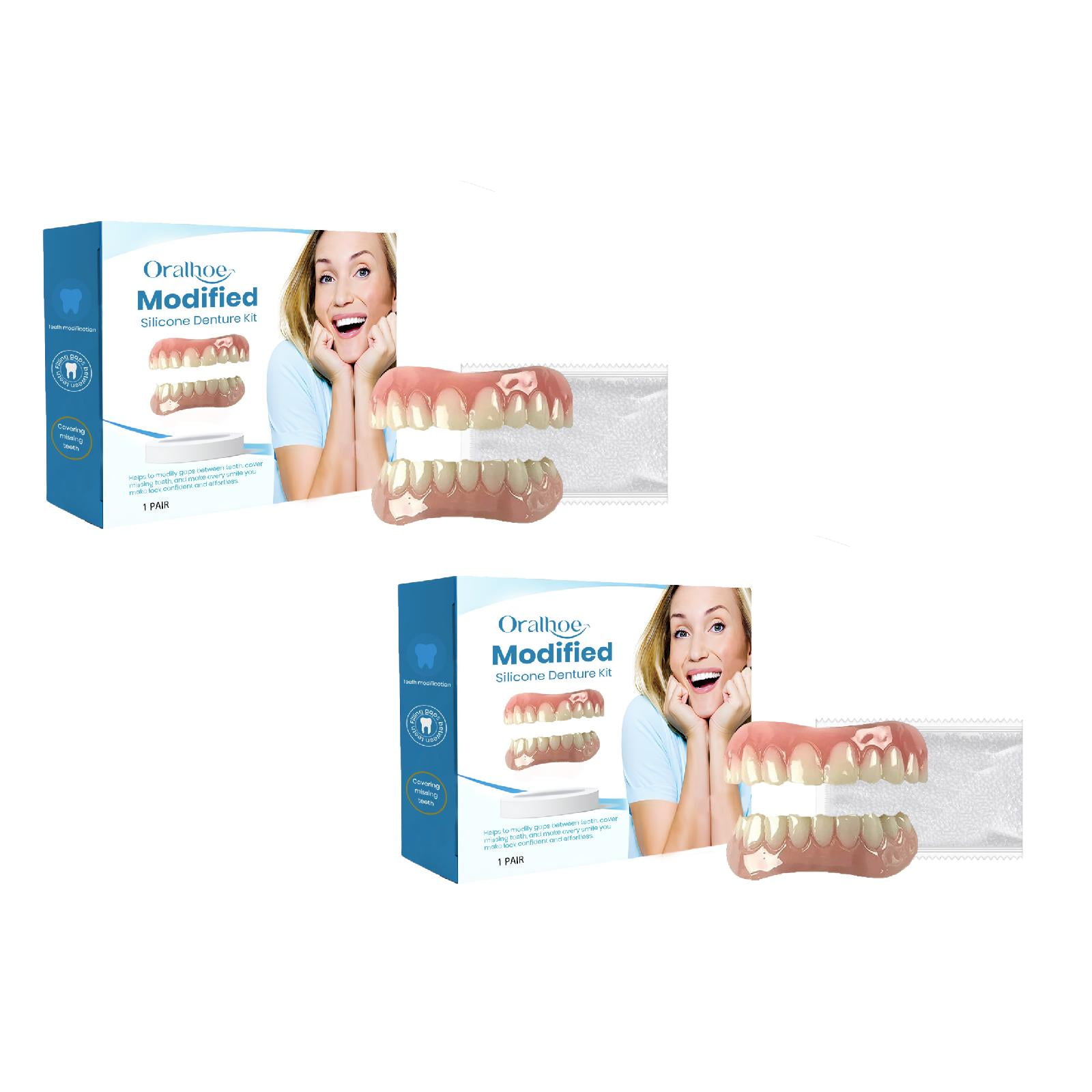 yocbz Silicone Reline Denture Set,Denture Repair Kit,Artificial Teeth ...