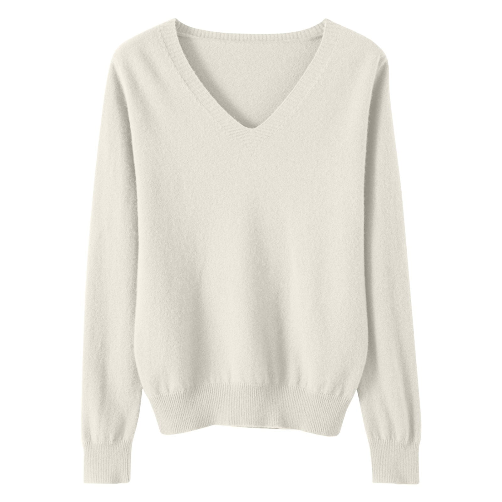 yoeyez Lightweight Sweaters for Women Long Sleeve Crew Neck Solid ...