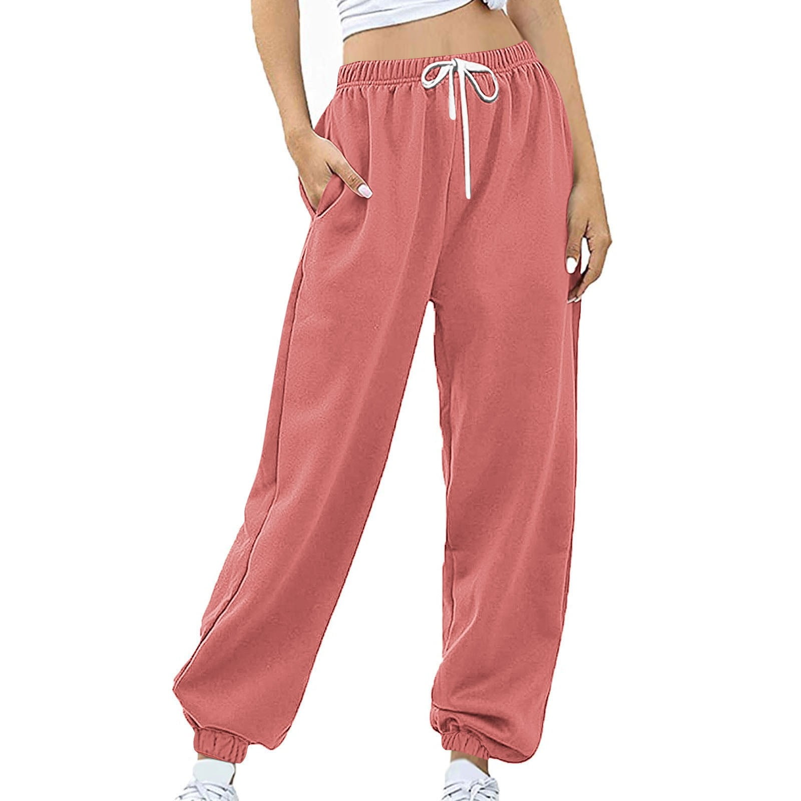 yoeyez Women's Sweatpants Fall 2024 Trendy High Waist Baggy Sweat Pants ...
