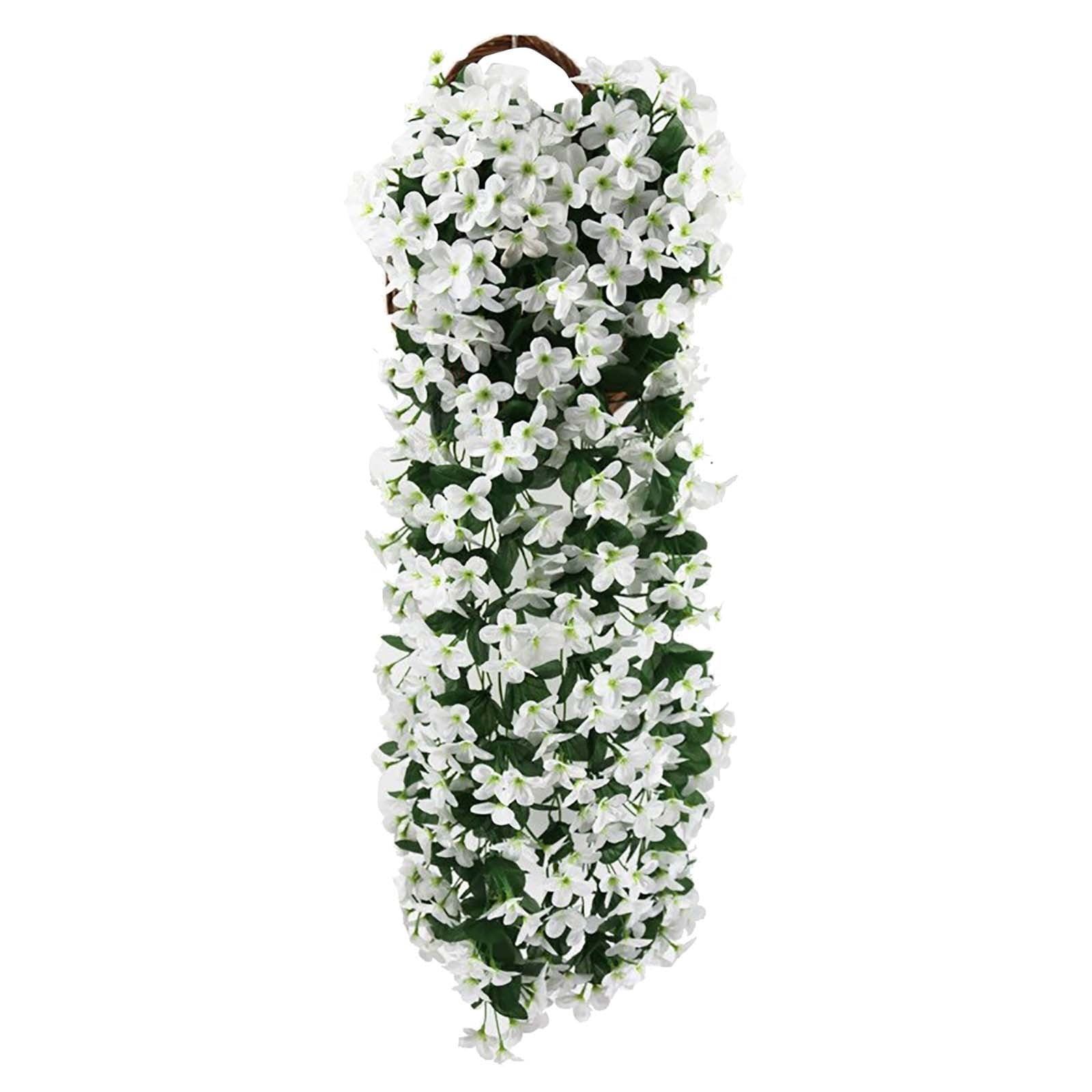 RoamHome 1Pack 27.6Inch Artificial Violet Flower Garland with Fake ...