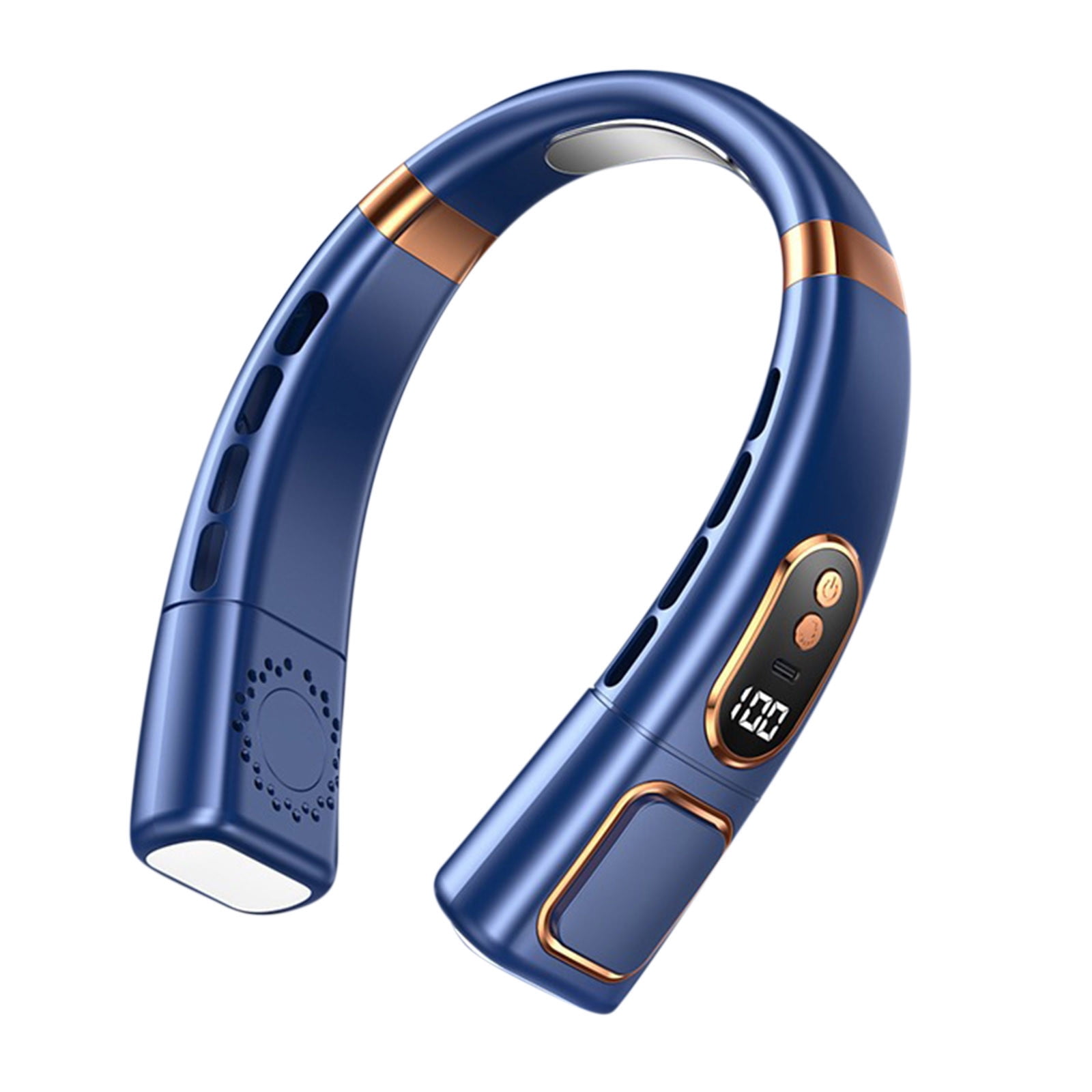 yongmandr Electric Portable Neck Fan with Light & Digital Display ...