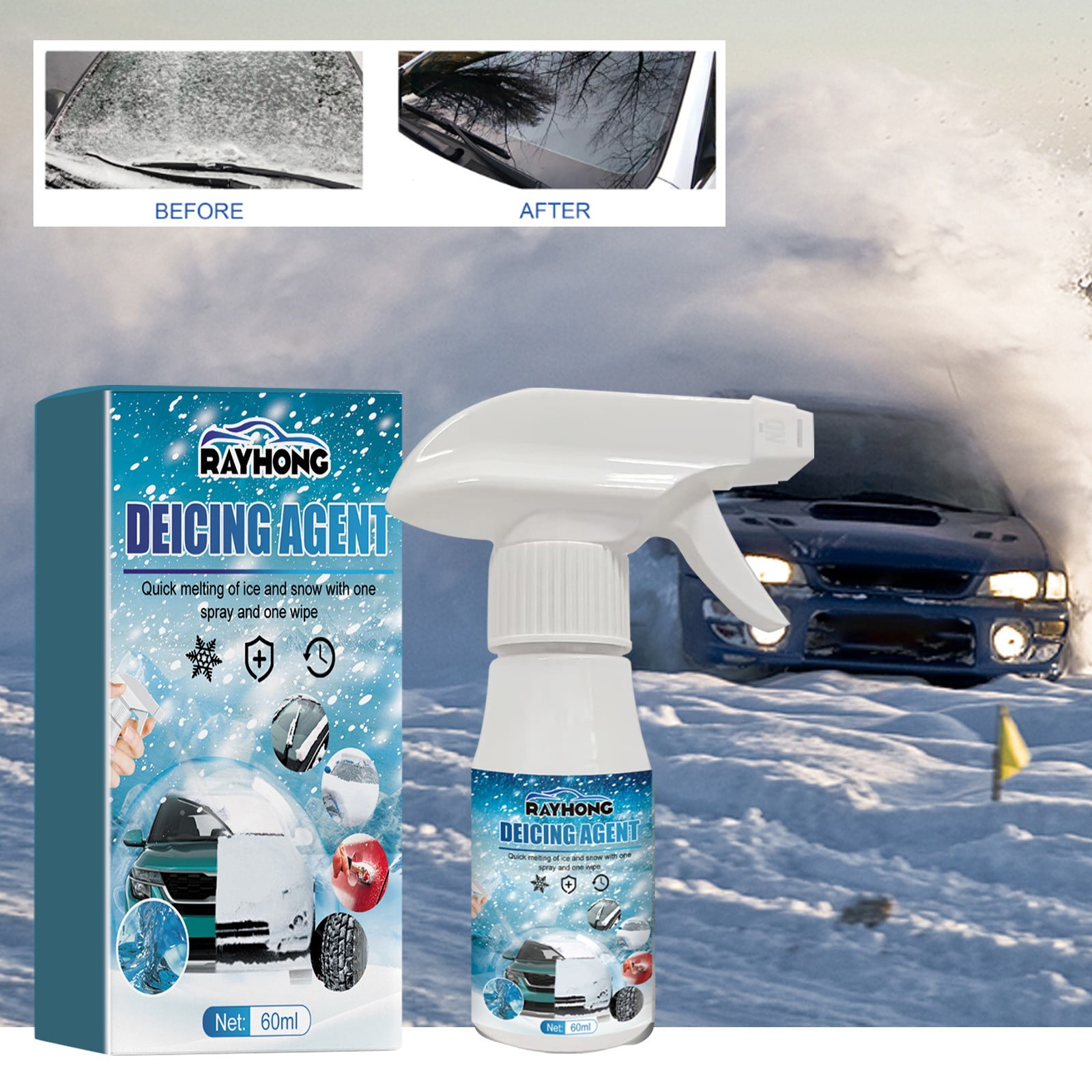 RoamHome Instant Ice Melter & Windshield Deicer Spray - 2fl ozRapid ...