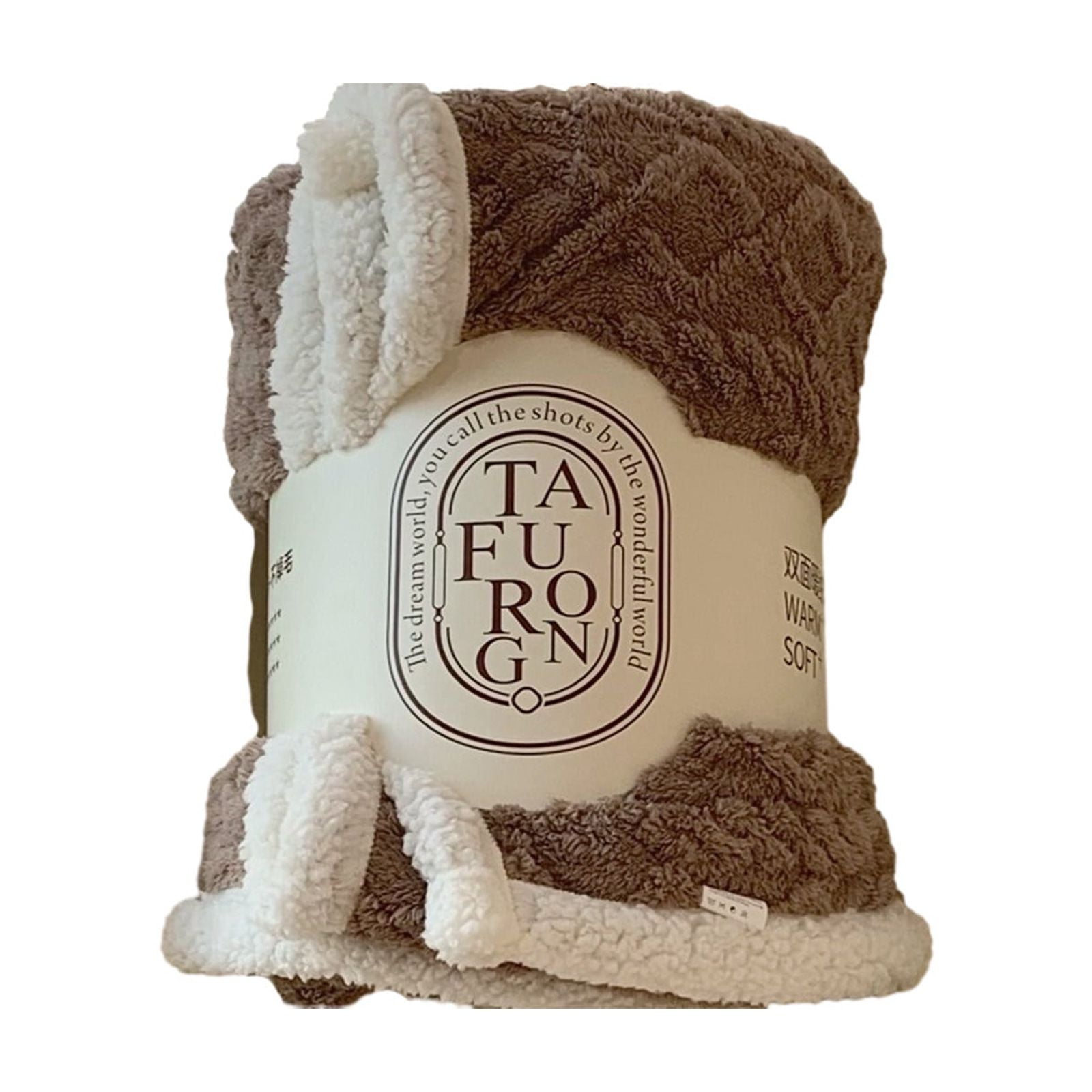 RoamHome Polyester Throw Blankets Solid Color Plush Decorative Quilt ...