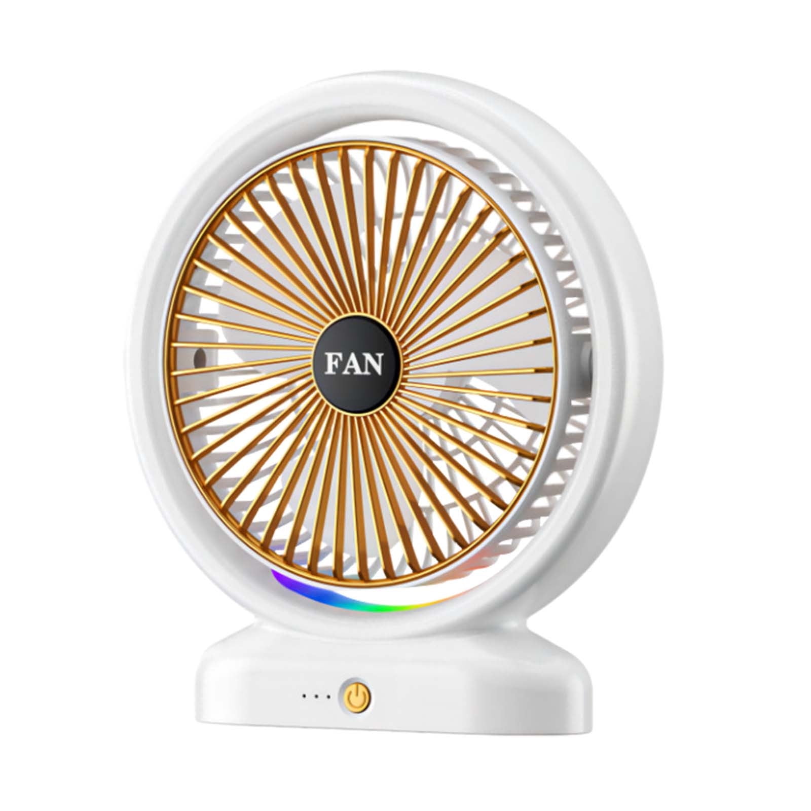 RoamHome Portable Desk Fan Rechargeable Desktop Mini Fan with Colorful ...