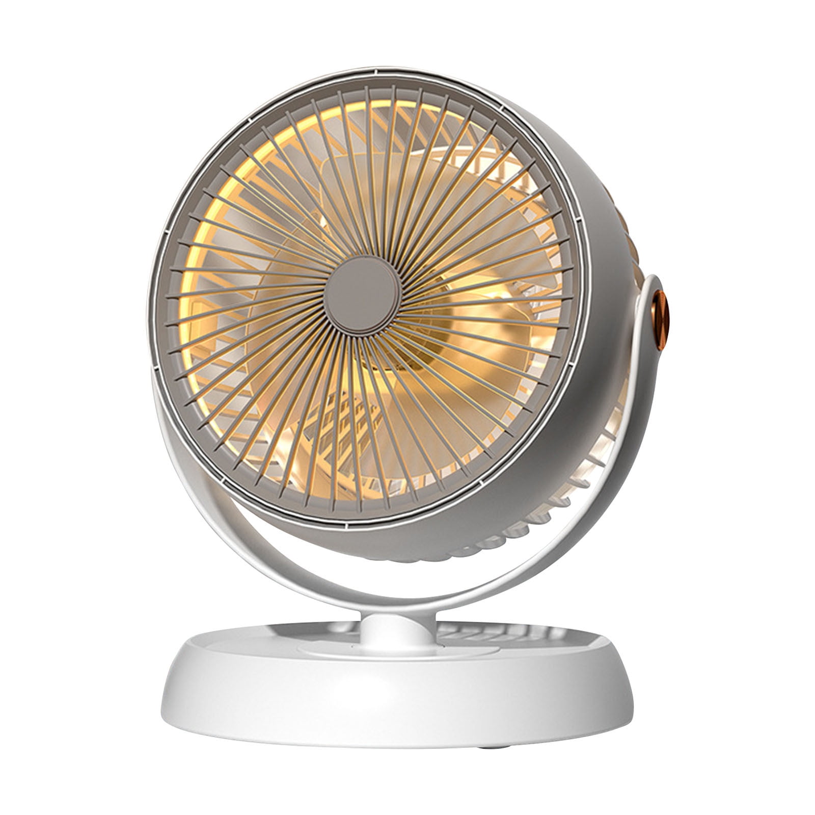 RoamHome Portable Desk Fan Rechargeable Desktop Mini Fan with LED Light ...