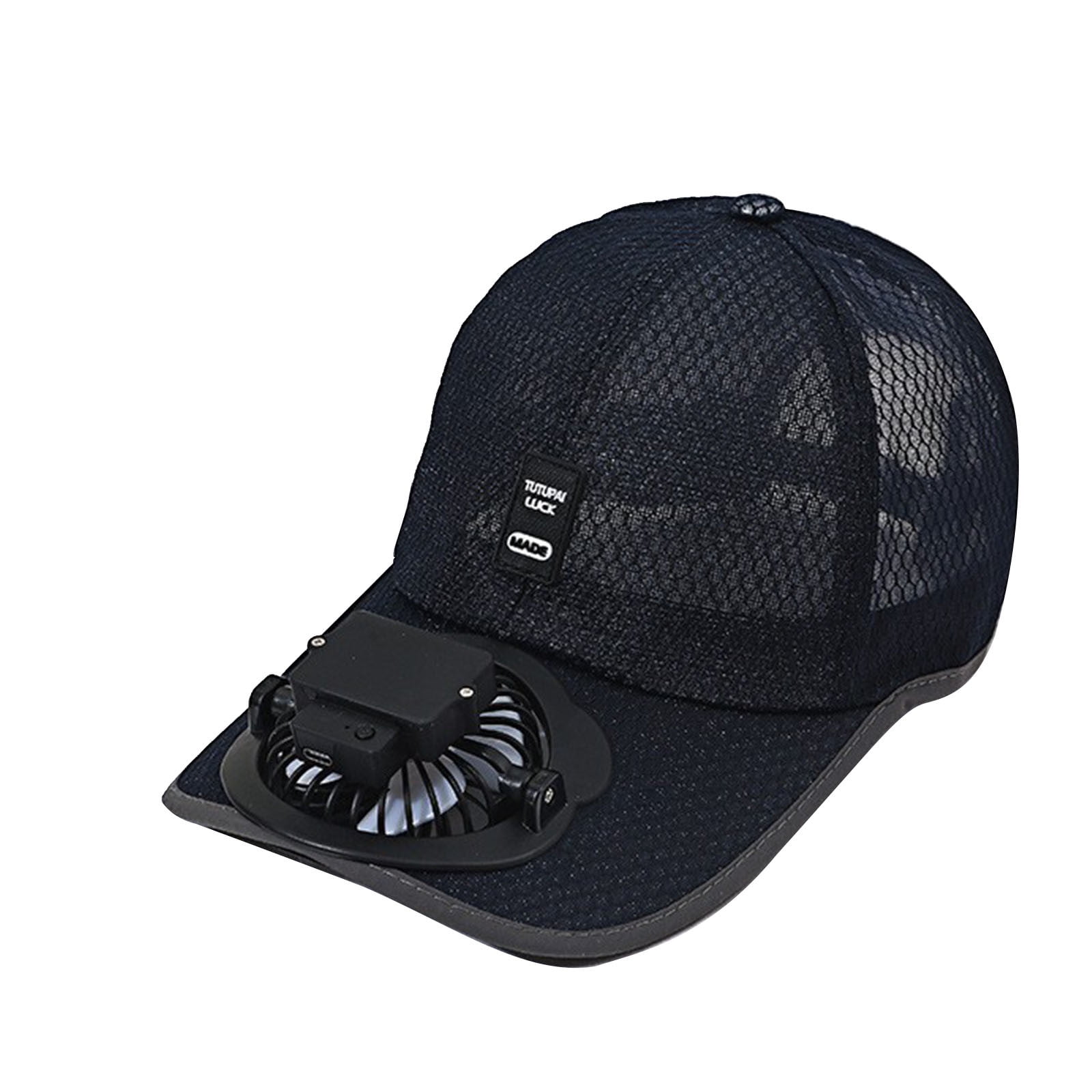 RoamHome Solar Fan Cap Sunscreen Mini Fan Hat USB Rechargeable, Summer ...