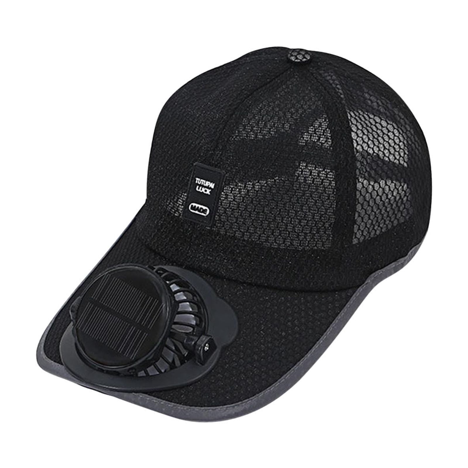 RoamHome Solar Fan Cap Sunscreen Mini Fan Hat USB Rechargeable, Summer ...