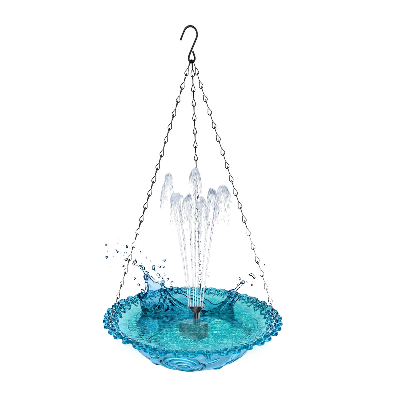 RoamHome Solar-Powered Bird Feeder & Birdbath with Floating Fountain ...