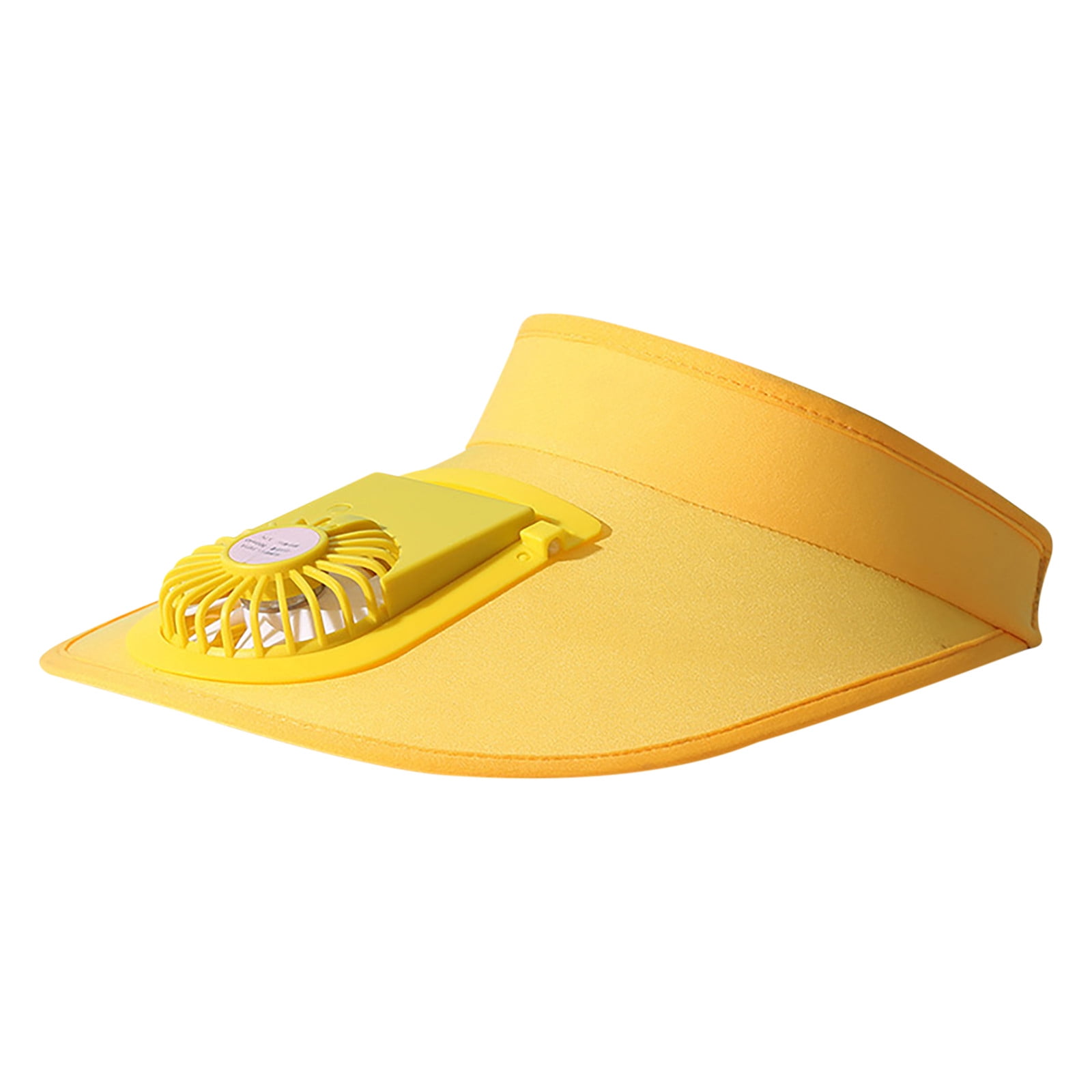 RoamHome Summer Sun Visor Hat with Mini Fan Rechargeable, Big Eaves ...