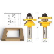 Yonico Rail & Stile Router Bits -Matched 2 Bit Quarter-round - 12238 ...
