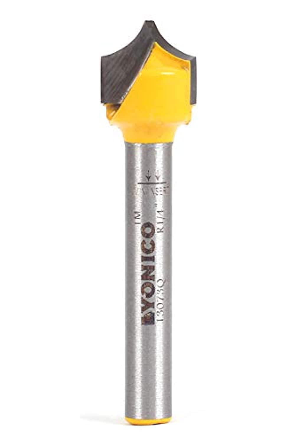 yonico router bits groove point cutting roundover 7/32-inch radius 1/4 ...