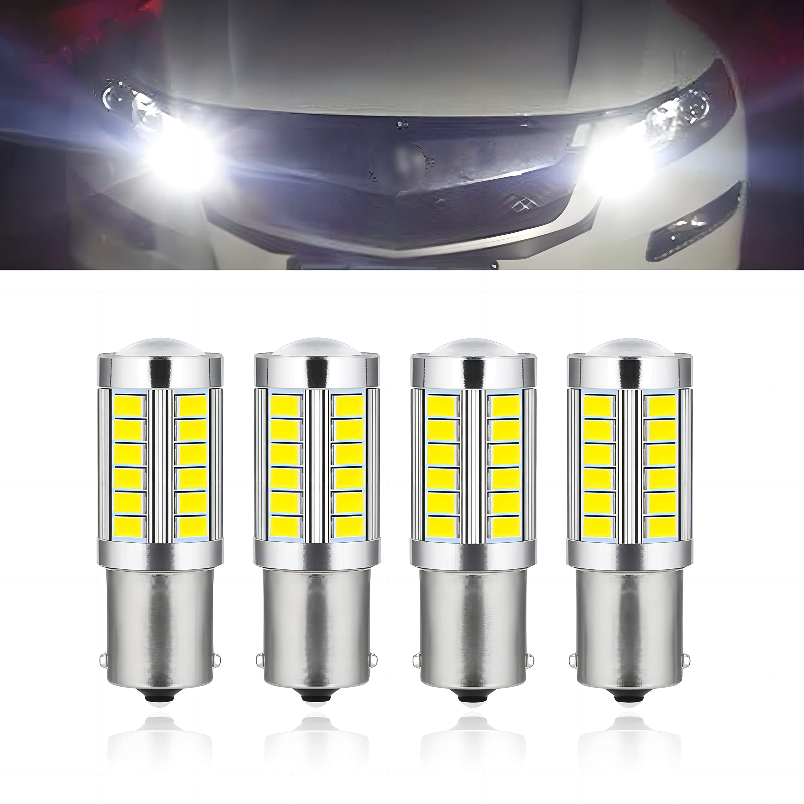 yonwait 4 PCS LED ZS23 Turn Signals, Light Bulbs 1156, Reversing Light ...
