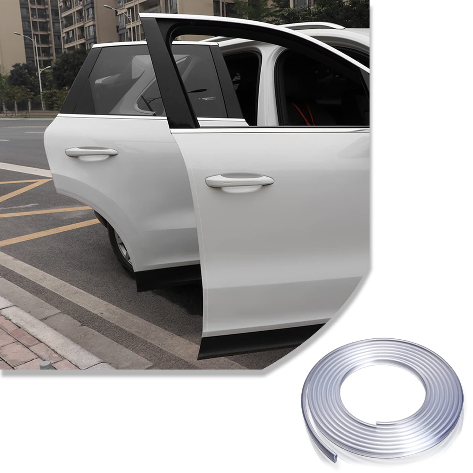 yonwait Pack-1 Car Door Edge Guards Clear, 32Ft Rubber Seal Protector U ...