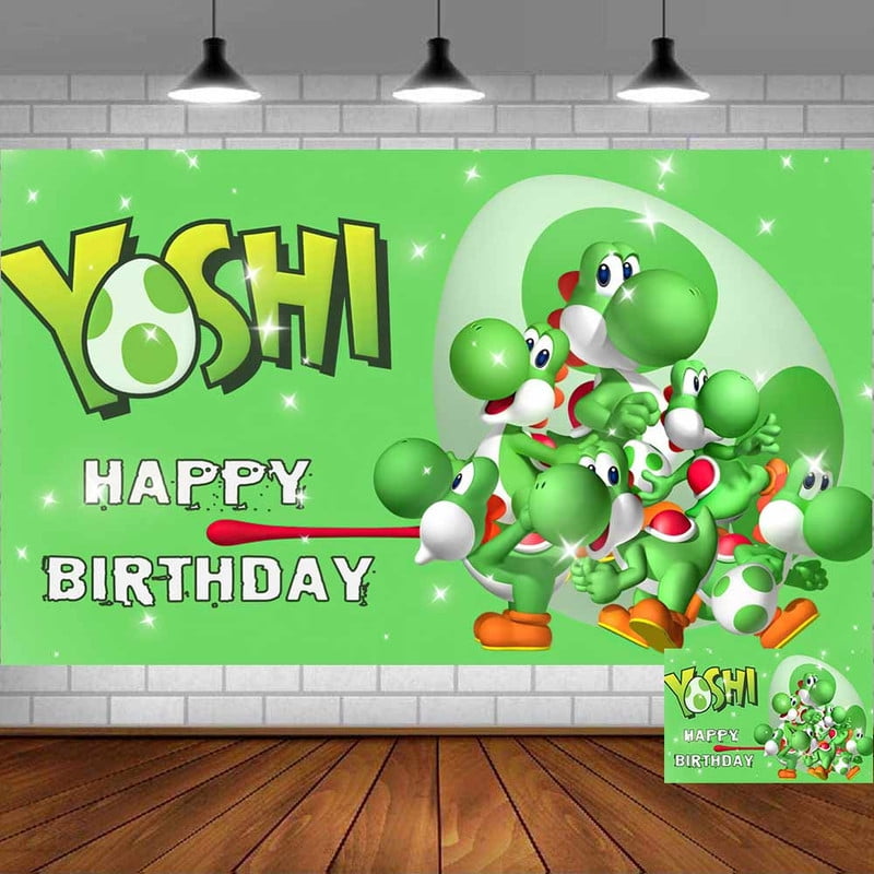 yoshi Backdrop Banner Party Supplies Poster Movie Theme Background for ...