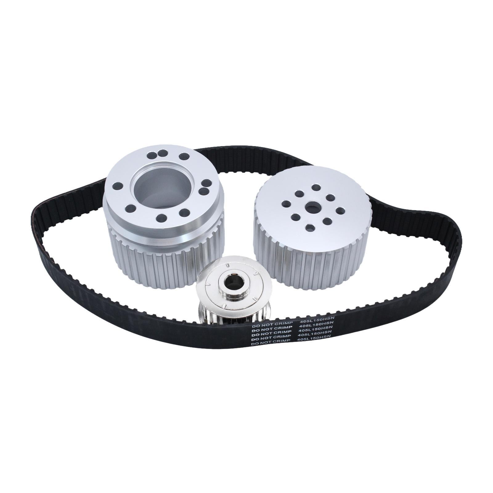yotijar Belt Drive Pulley Kit High Performance Replace for Small Block ...