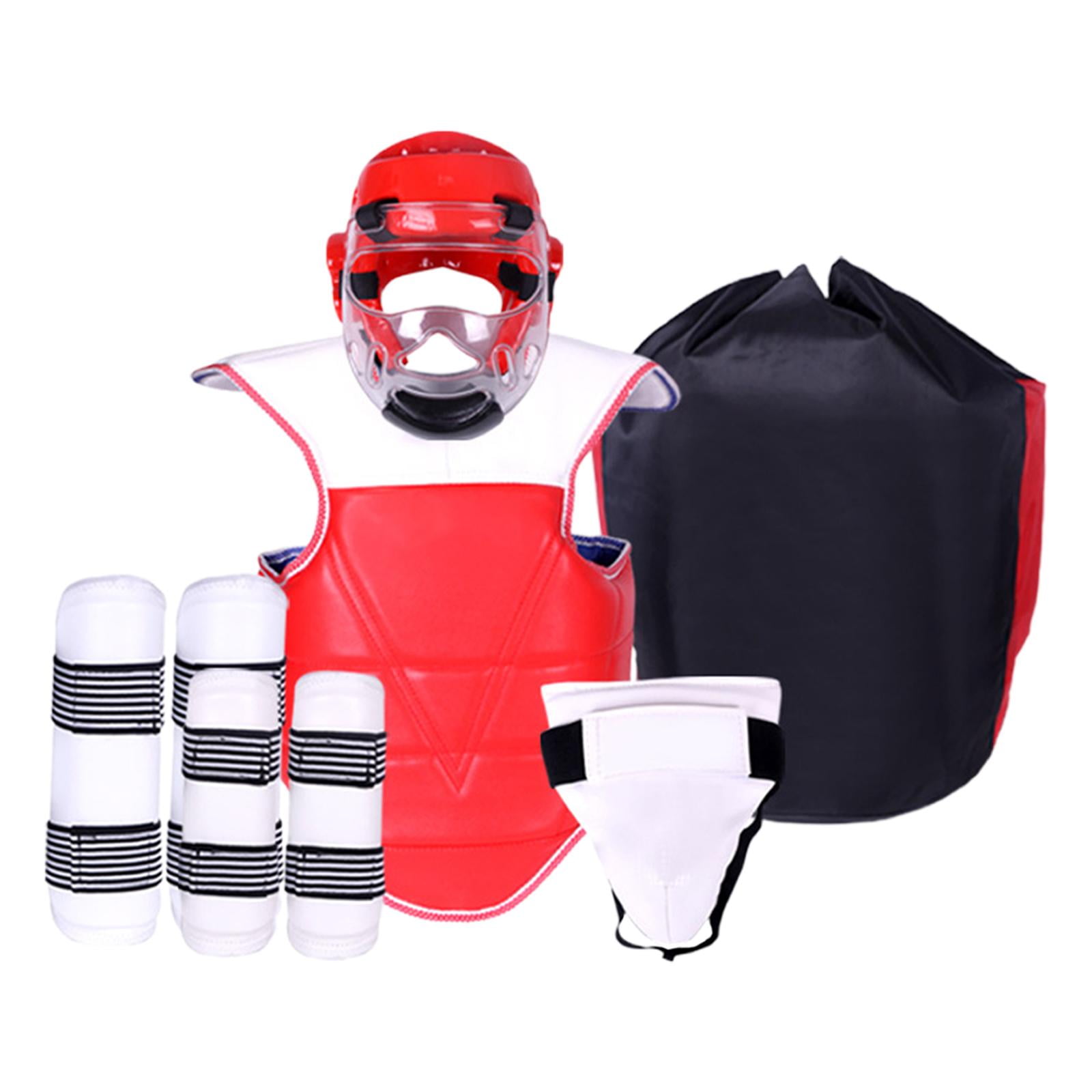 yotijar Karate Sparring Gear Set Chest Guard Headgear for Grappling ...