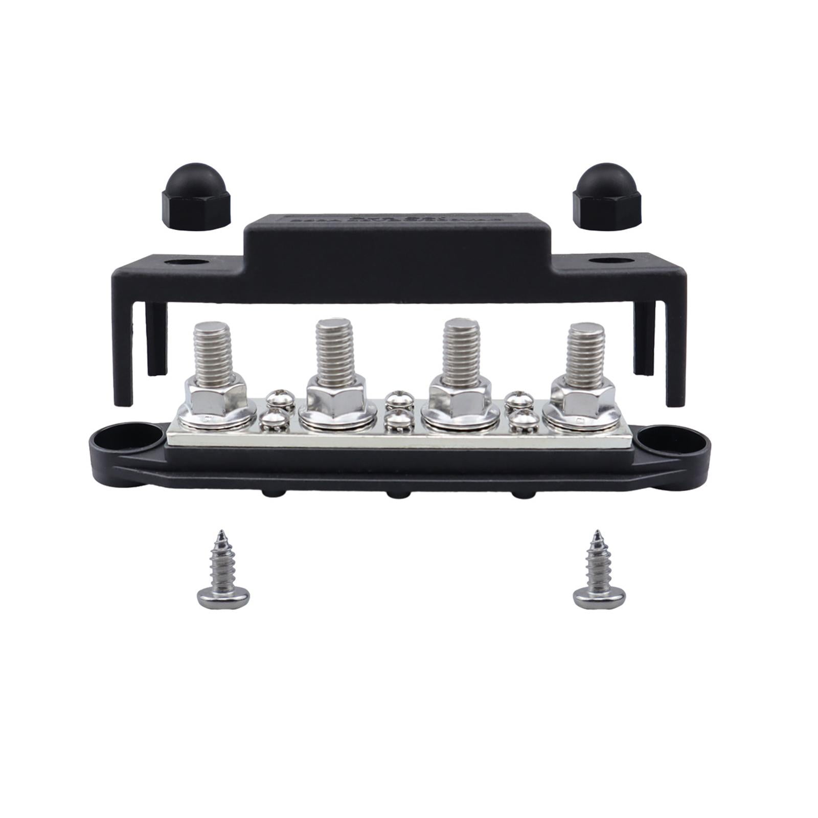 yotijar Power Distribution Block 300A Bus Bar Terminal Block for Marine RV Boat Black M8 5 16 ...