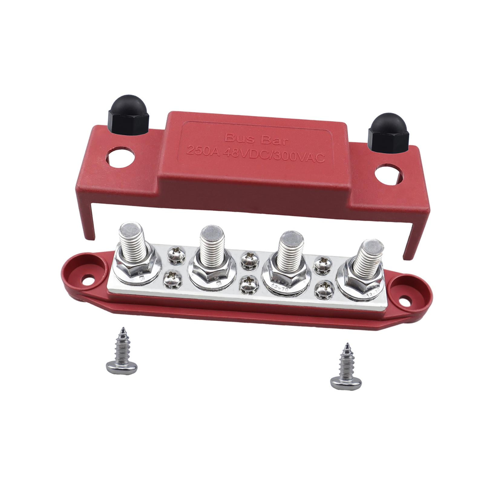 yotijar Power Distribution Block 300A Bus Bar Terminal Block for Marine RV Boat Red M8 5 16 ...