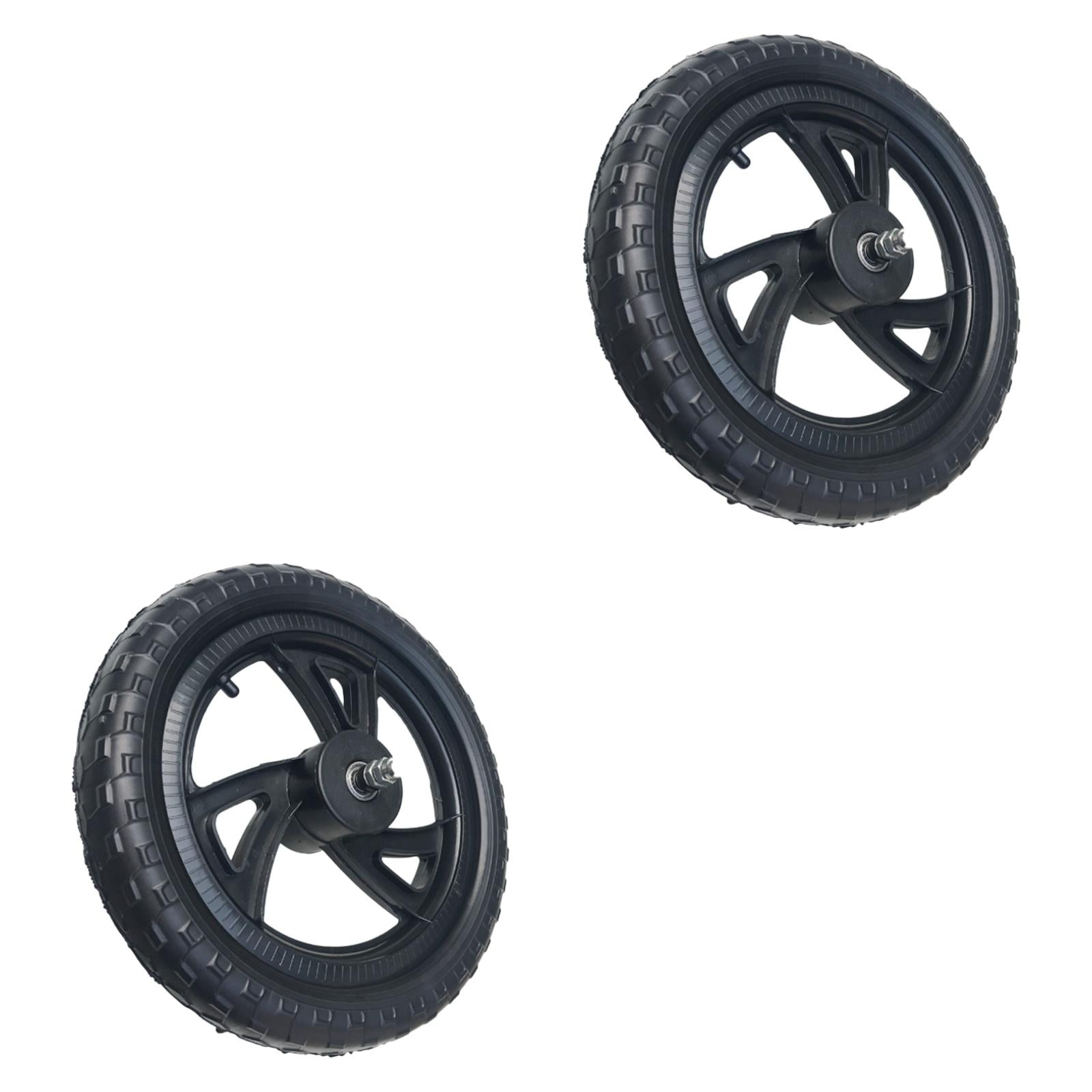 yotijay 1 Pair Balance Bike Replacement Wheels Lightweight Black Non ...