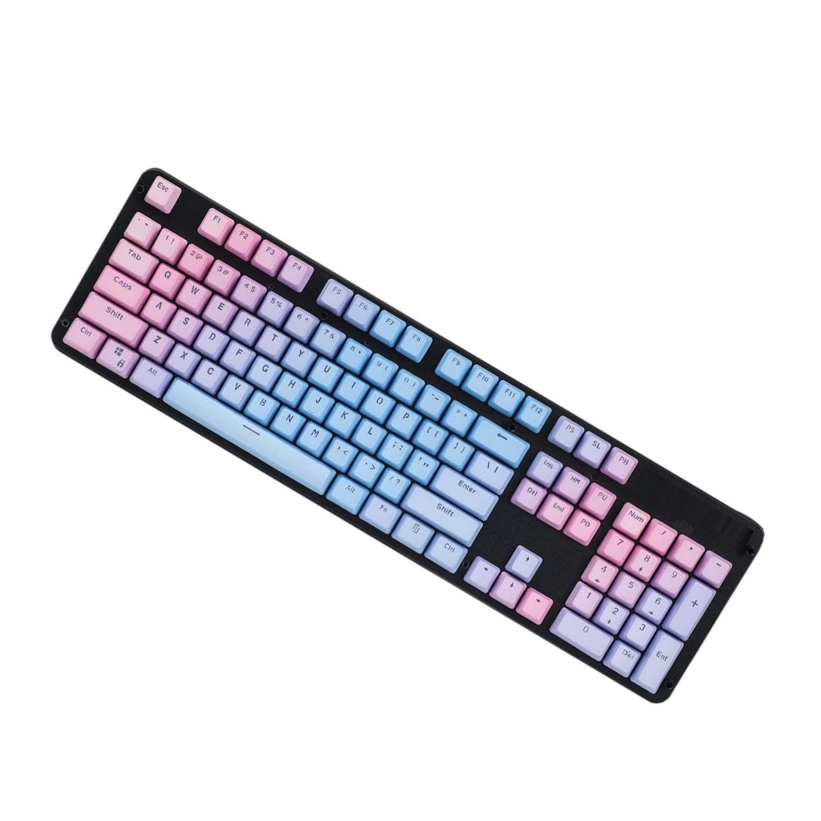 yotijay 104 Keys Gaming Mechanical Keyboard Keycaps Set Pink Gradient ...