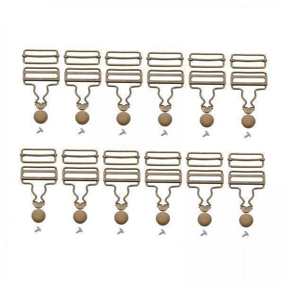 yotijay 12 Set Suspender Adjuster Overall Buckle, Bronze Metal Dungaree ...