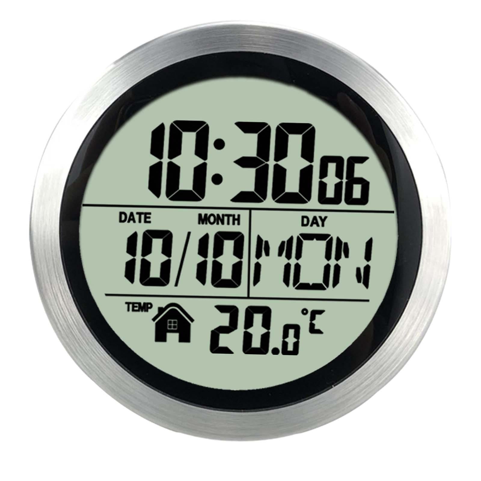 yotijay 14.6cm Digital Bathroom Wall Clock with Suction Cup Bold Large ...