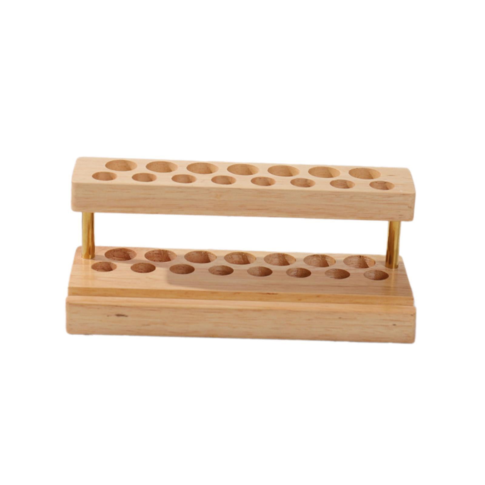 yotijay 15 Slots Pencil Holder Multiuse Wooden Stable Pen Display Stand ...