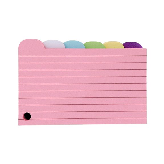 Dujiujun Colored Index Cards Flash Cards with Metal Ring Smooth Writing ...