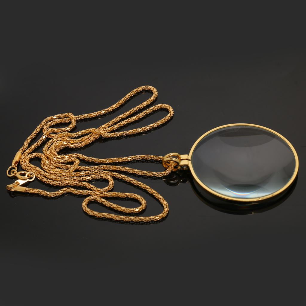 yotijay 1x Monocle Lens Necklace With Magnifying Glass Pendant Eye ...