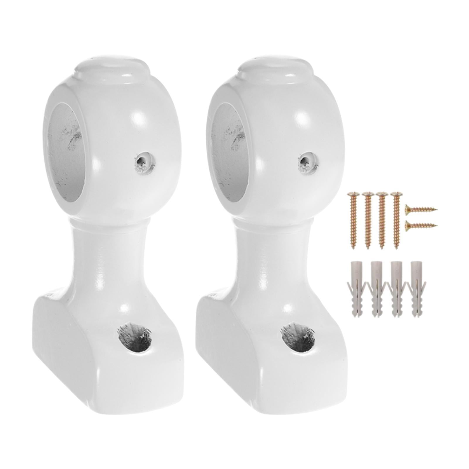 yotijay 2 Pieces Curtain Rod Bracket Bedroom Drapery Rod Holders ...