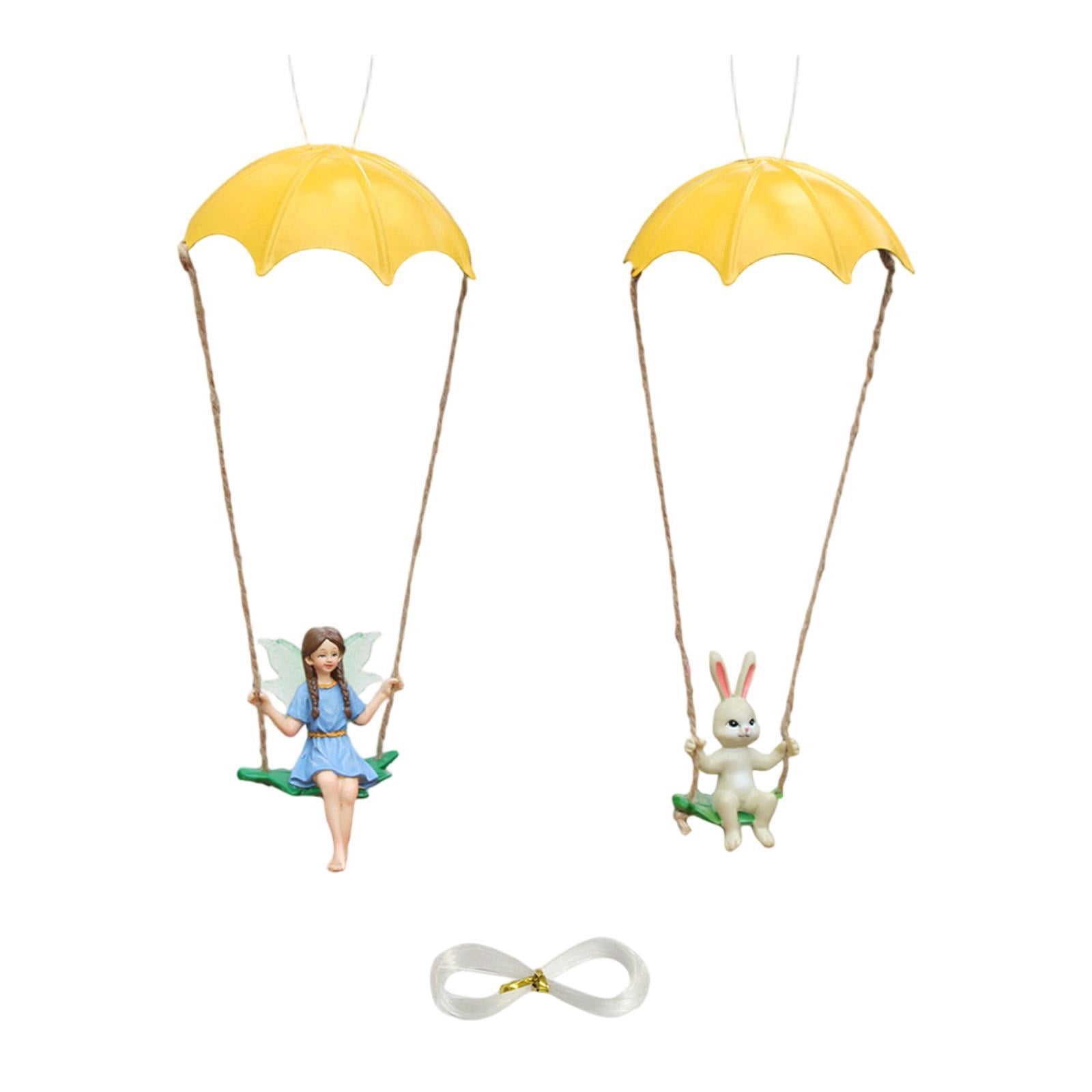 yotijay 2 Pieces Parachute Hanging Decor, Resin Ornament, Crafts Gift ...