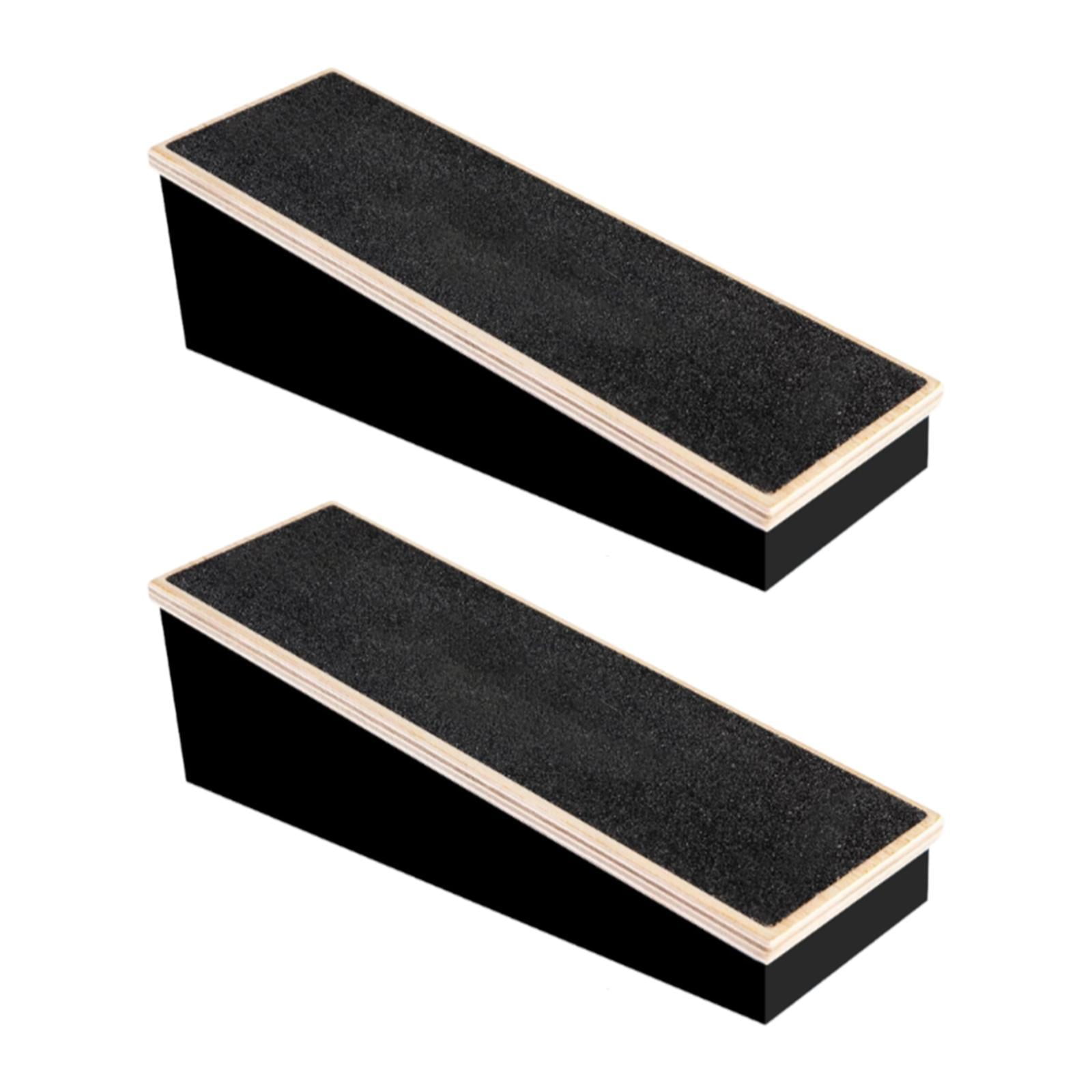 yotijay 2 Pieces Slant Board Wood Squat Wedge for Home Gym Skating ...