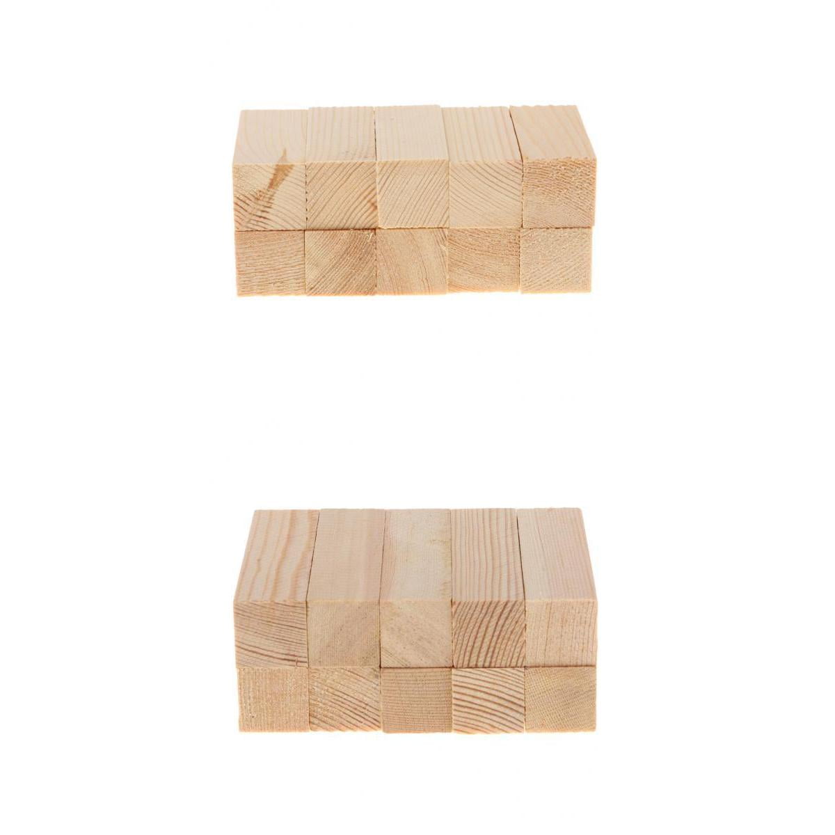 yotijay 20 Pieces Of Balsa Wood Blocks, Wooden Blocks, Puzzle, Wooden ...