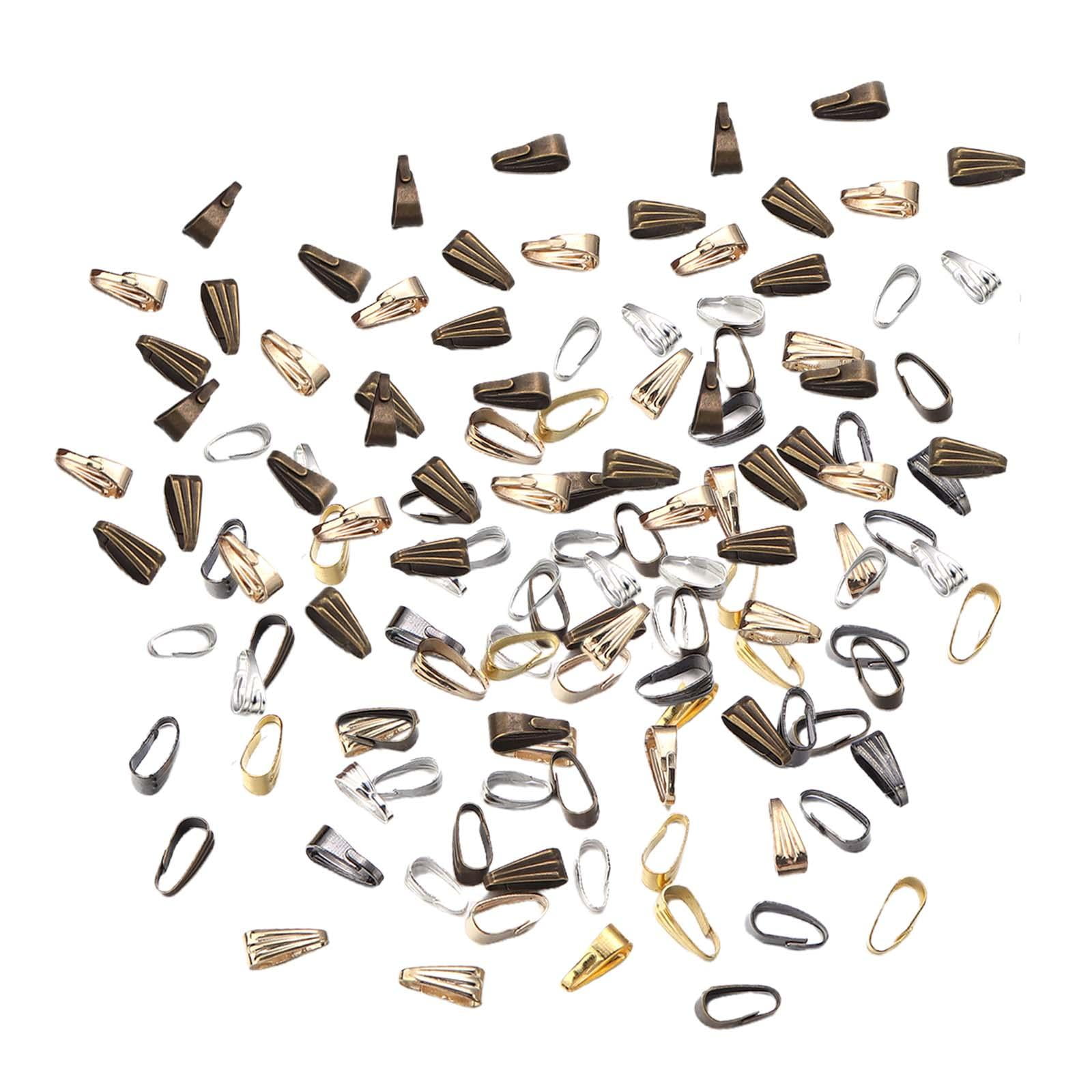 yotijay 200Pcs Pinch Bails Claw Bail Pendant Clasp Necklace Hooks ...