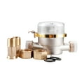 yotijay 20mm 3/4" Heavy Duty Brass Water Flow Measure Cold Water Meter ...