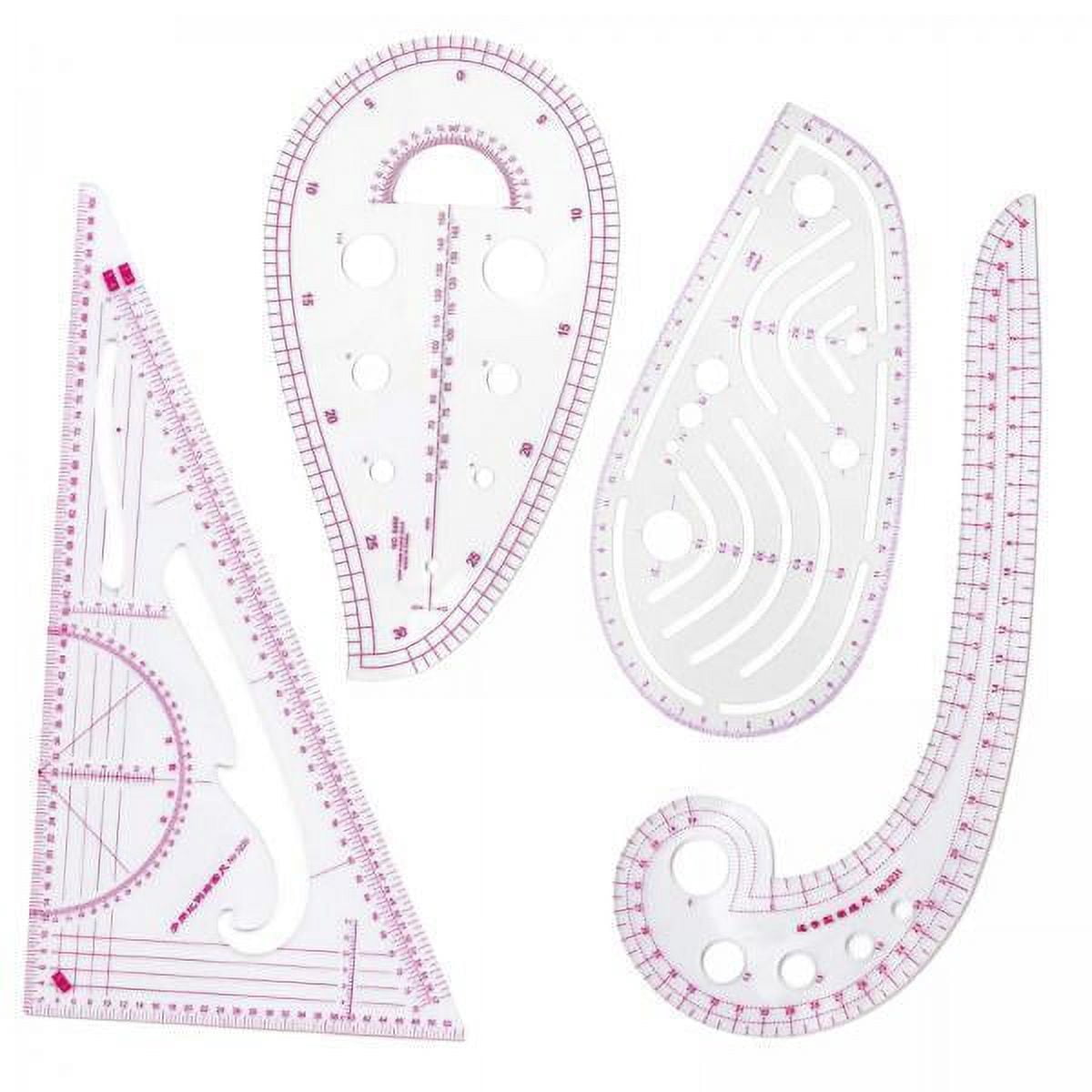 yotijay 2x4Pcs French Curve Ruler Kit Pattern Making Tailor Sewing ...