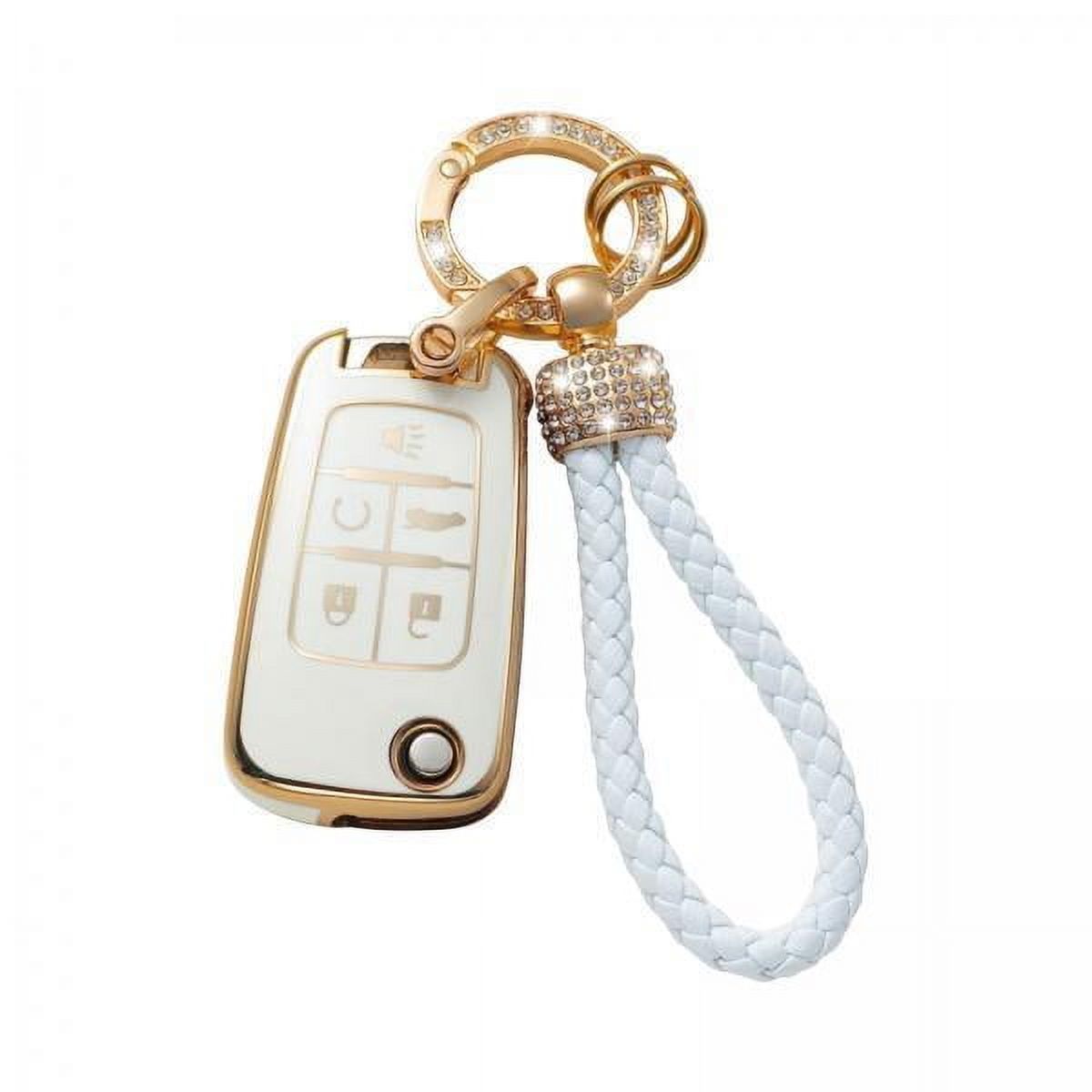 yotijay 2xCar Key Fob Cover Stylish Portable Key Fob Case for 5 Buttons ...