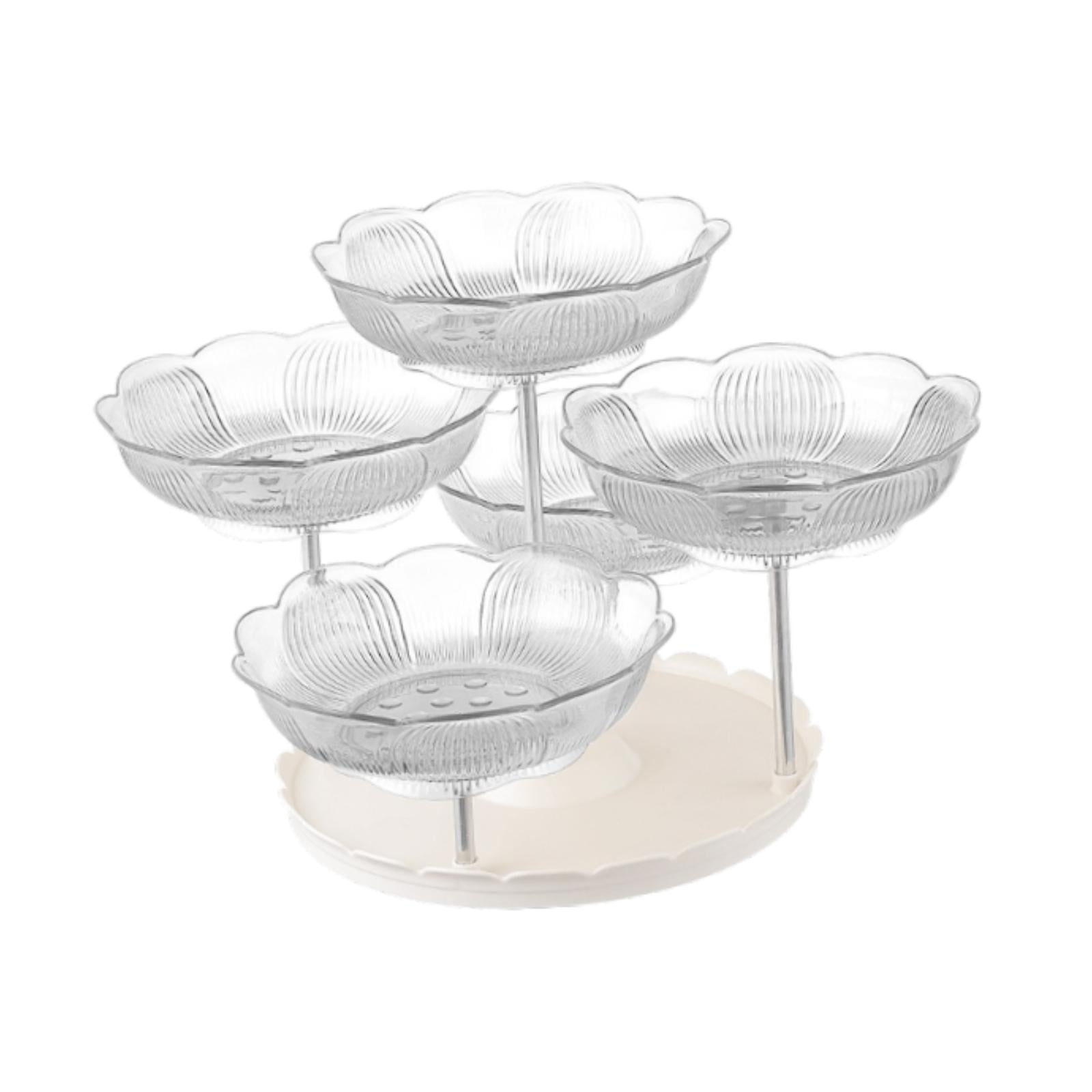 yotijay 3 Layer Fruit Plate Snack Serving Tray Centerpiece Practical ...