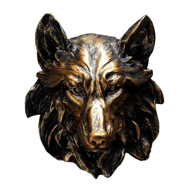 yotijay 3D Resin Wolf 3D Head Wall Decorations Bust Wall Statue For ...