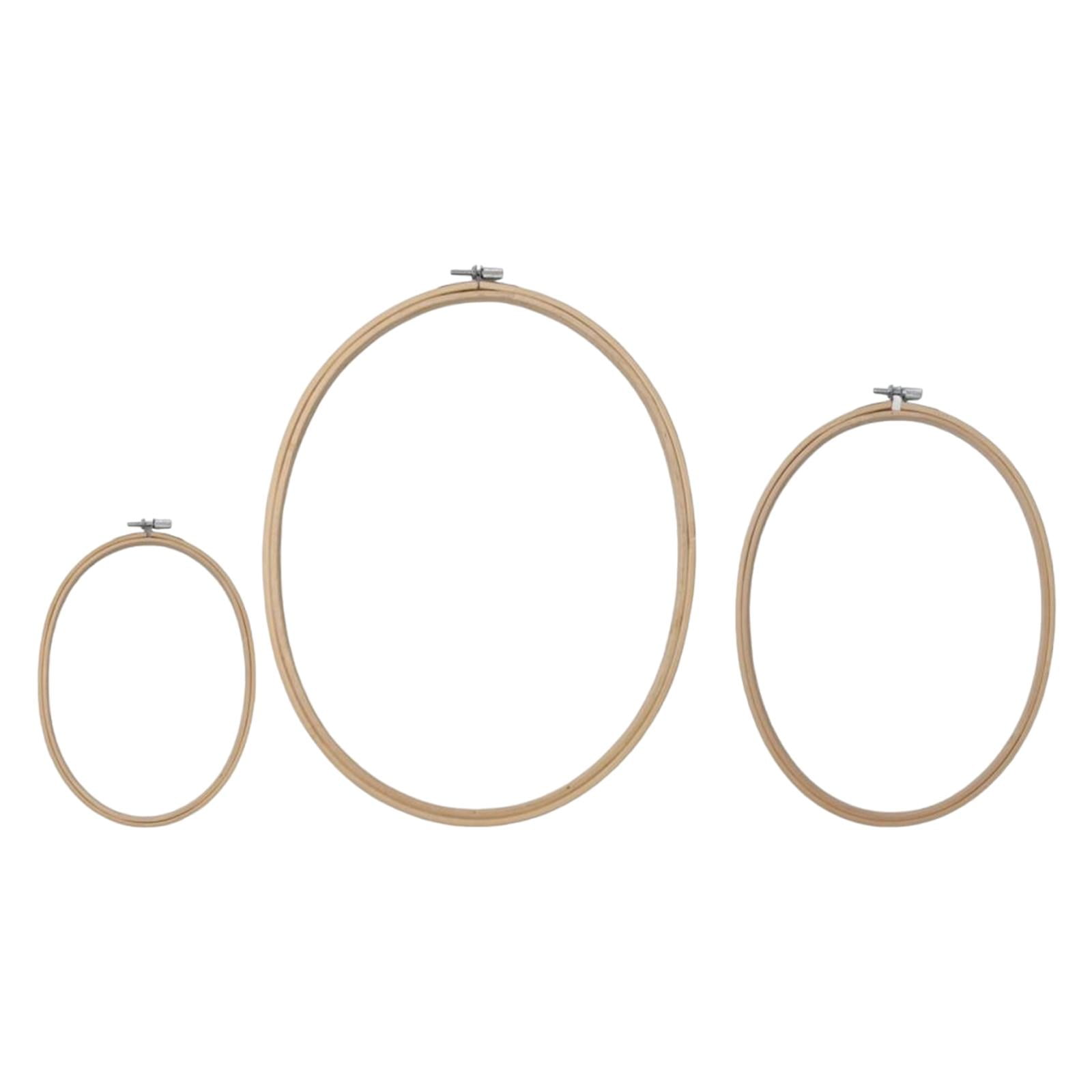 yotijay 3Pcs Oval Embroidery Hoops Display Frame Art Craft Sewing Tools ...