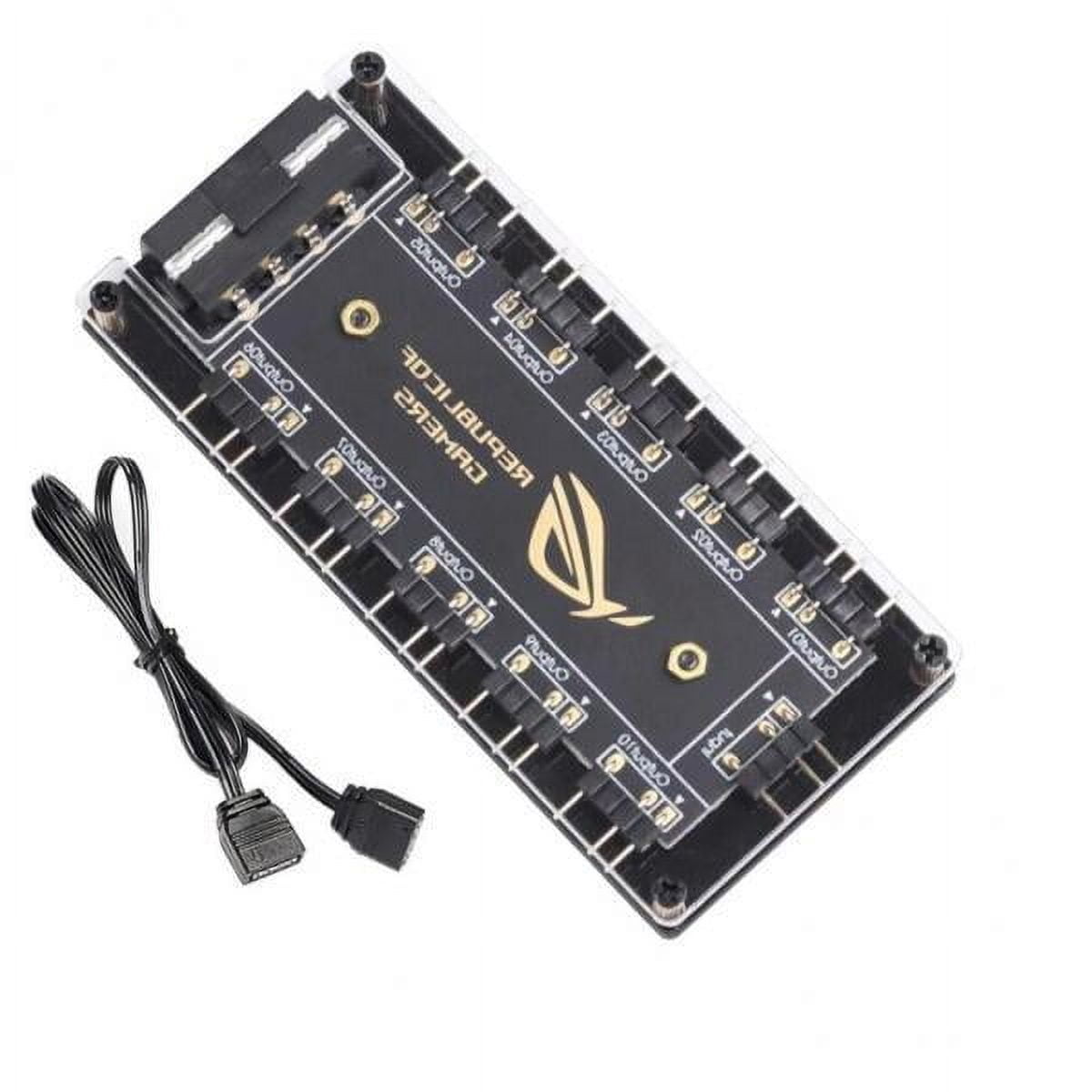 yotijay 3xBig 4D Hub Power Extension Cable Adapter ARGB Rgbw Cable with ...